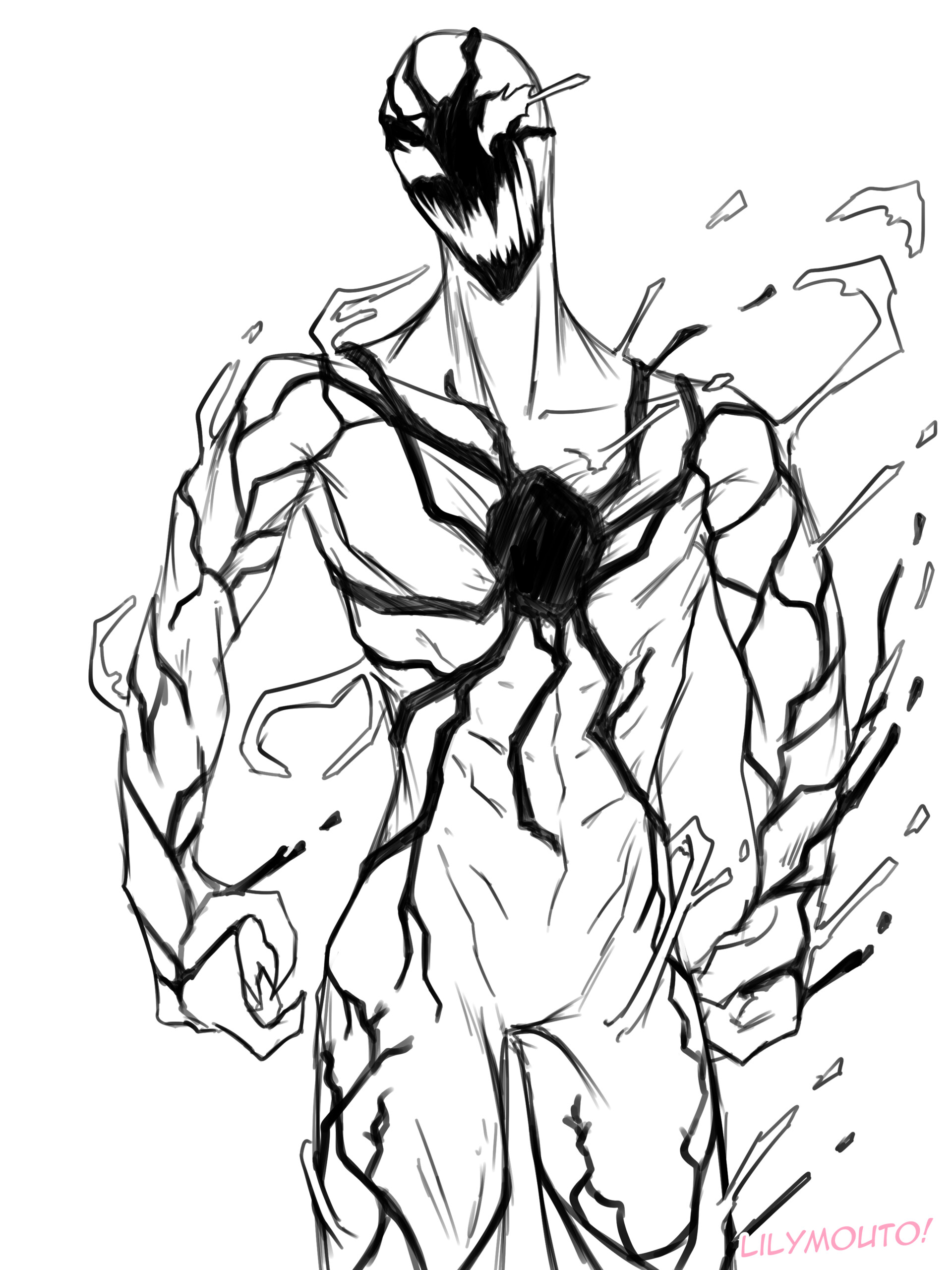 carnage spider man coloring page