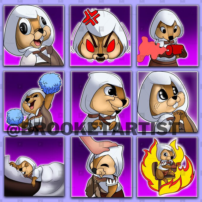 ArtStation - Squirrel Twitch Emotes