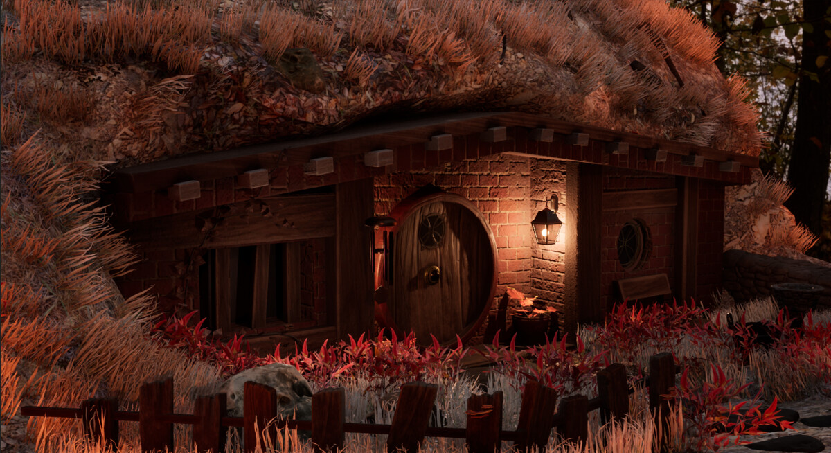 ArtStation - Hobbit Hole in the Fall