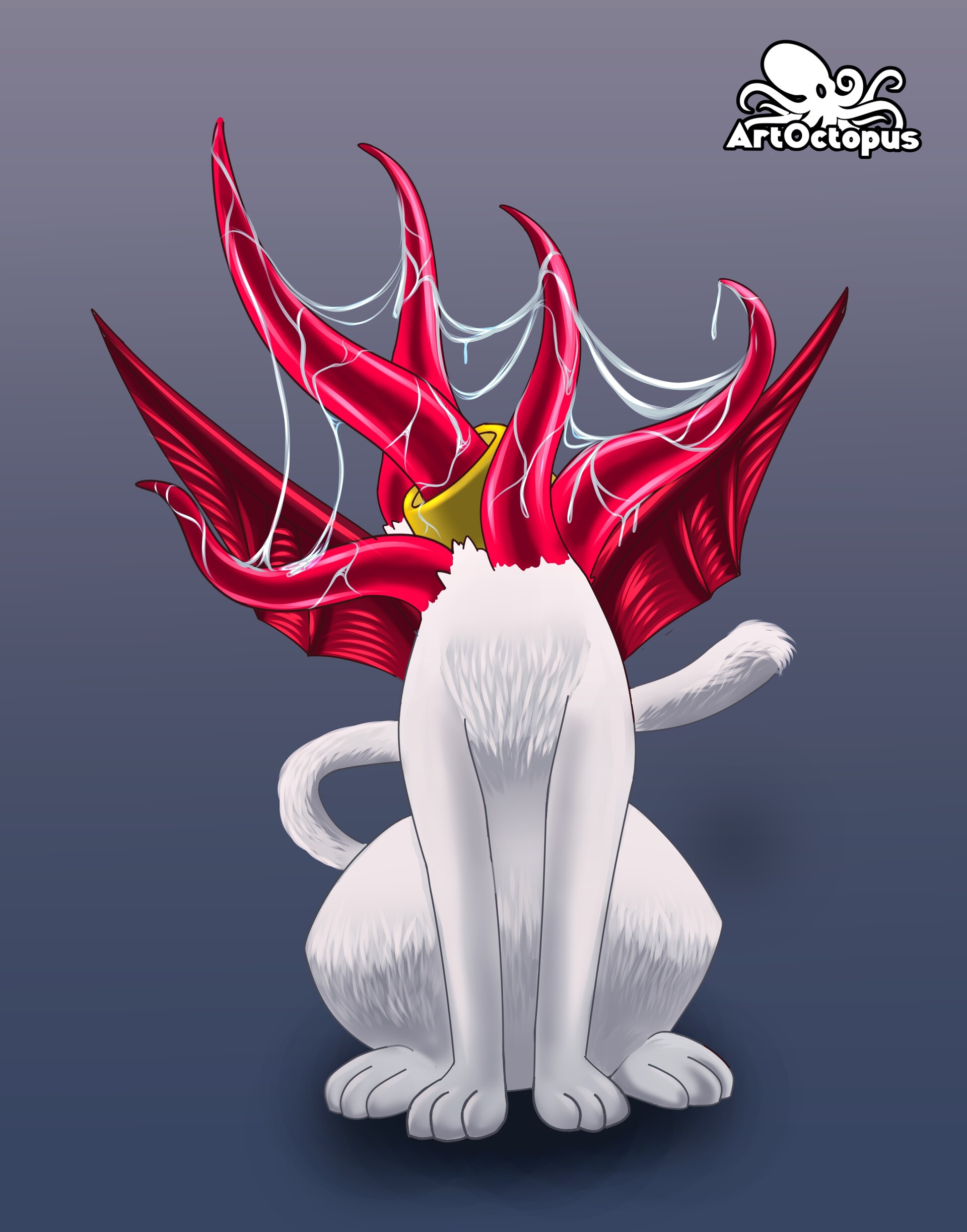 ArtStation - Alien cat design 🐈🐙🦑