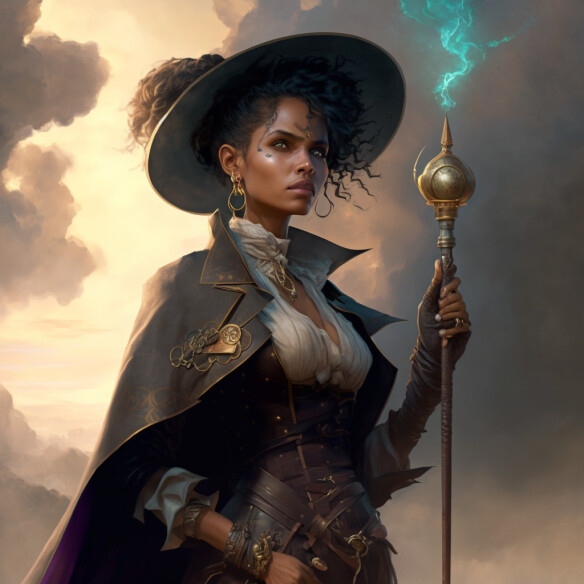 ArtStation - mage with_detailed_european_clothing_and_jewelry