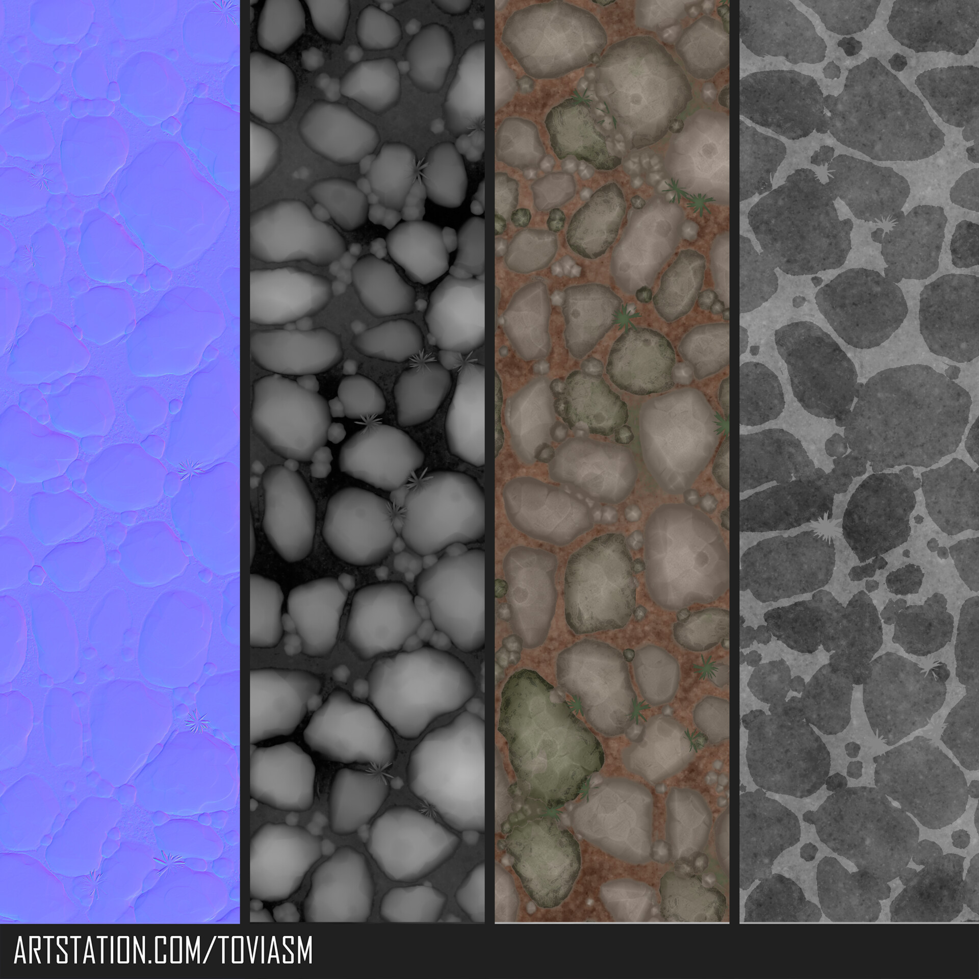 Tovias Milliken - Substance Studies | Stylized Cobblestone