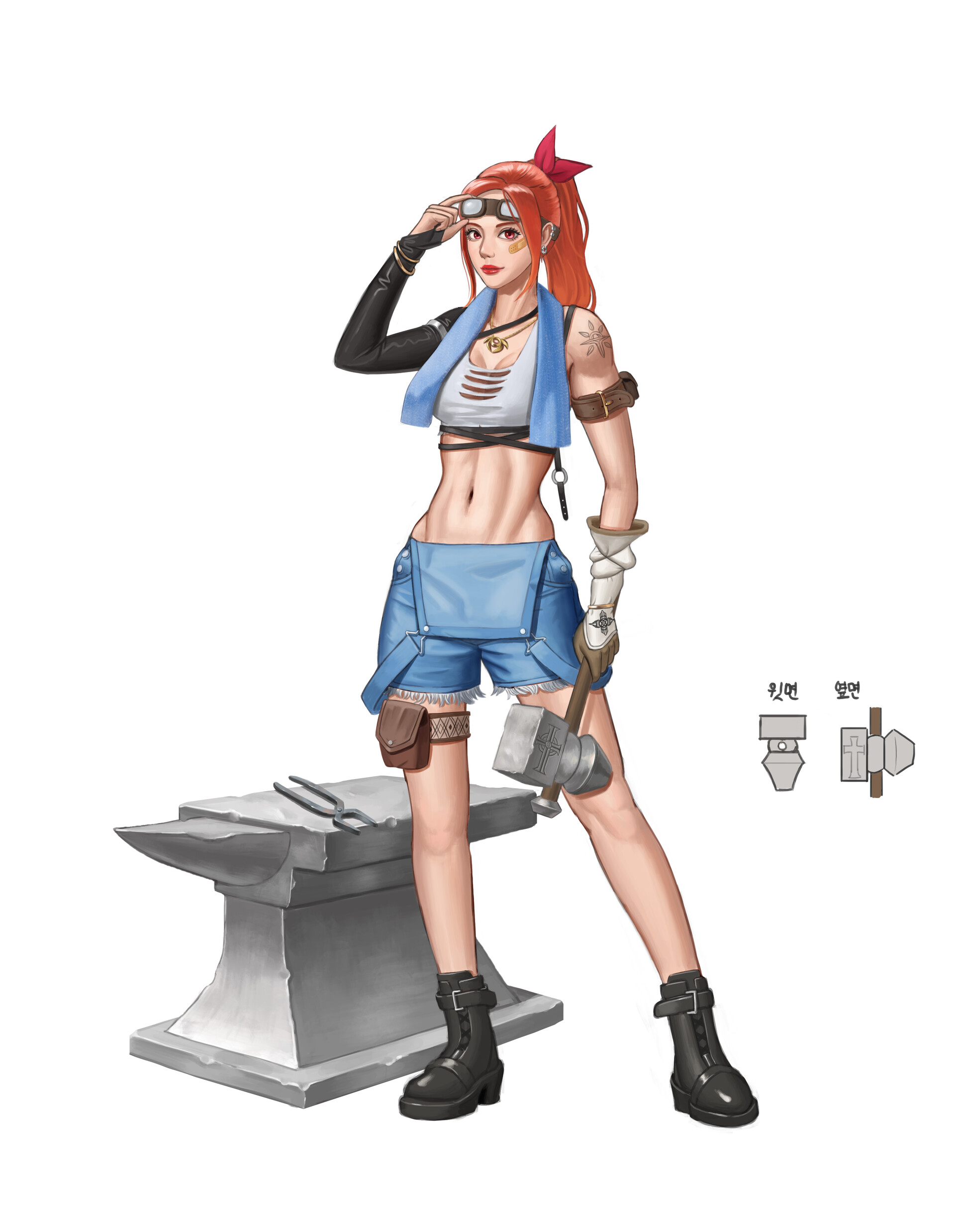 ArtStation - A female blacksmith character