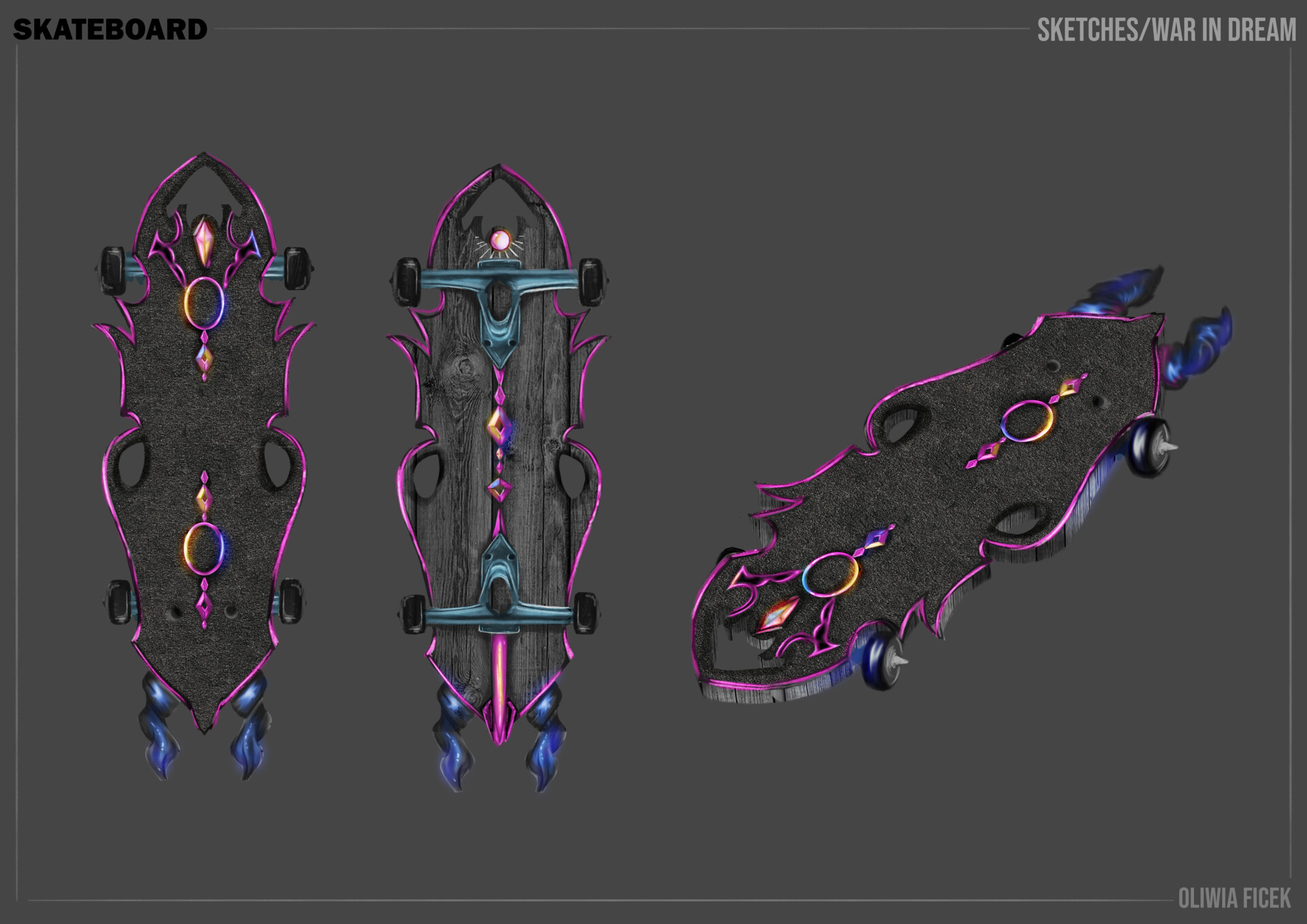 ArtStation - Messenger's skateboard concept art design