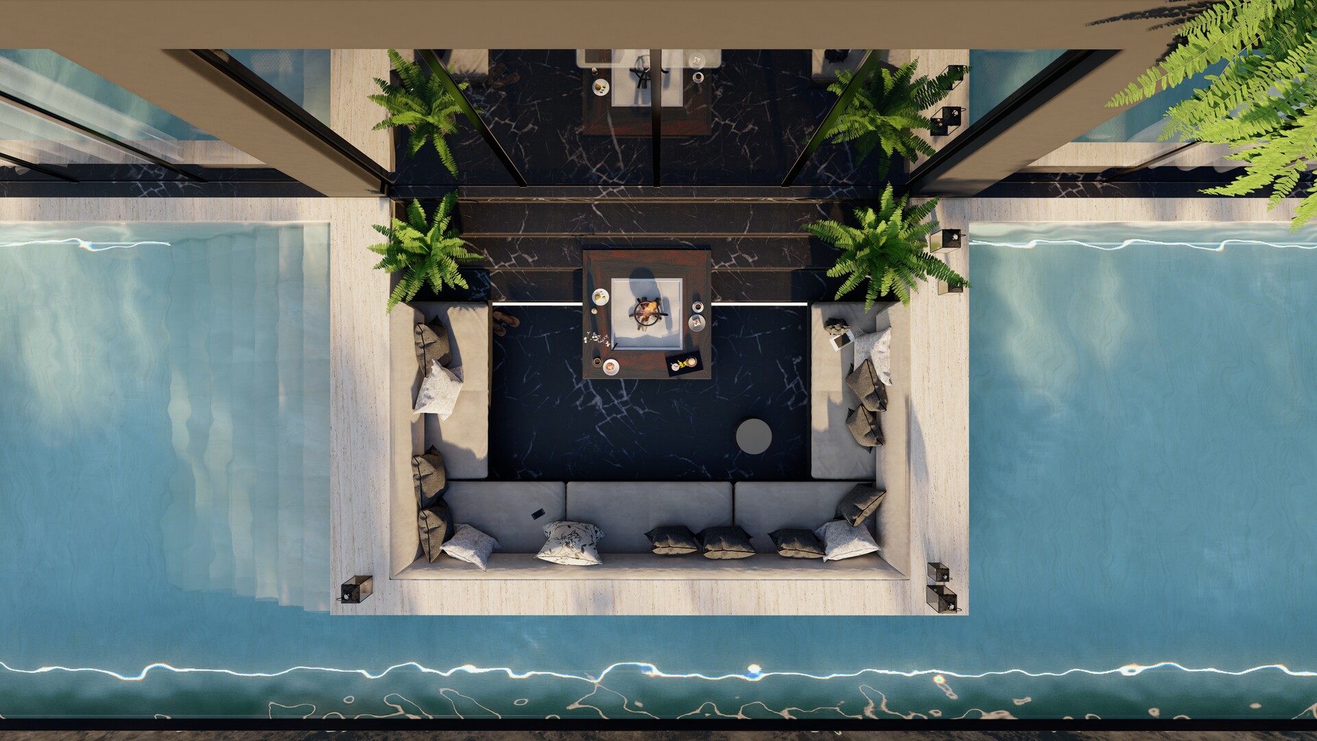 ArtStation - Lumion 12 Cinematic Animation - Roof Top Pool - House Animation