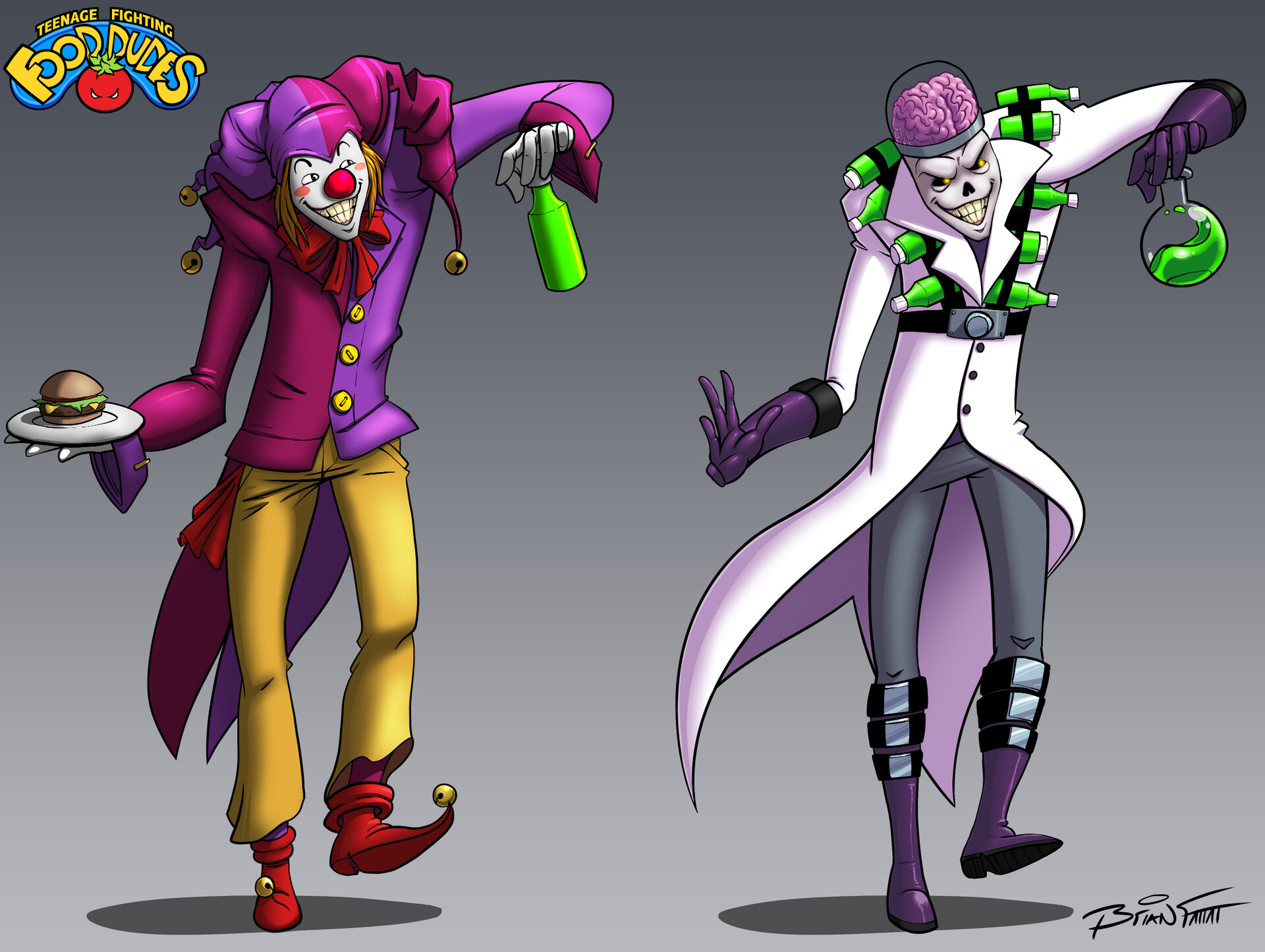 Brian Farrar - Teenage Fighting Food Dudes: Villian Concept