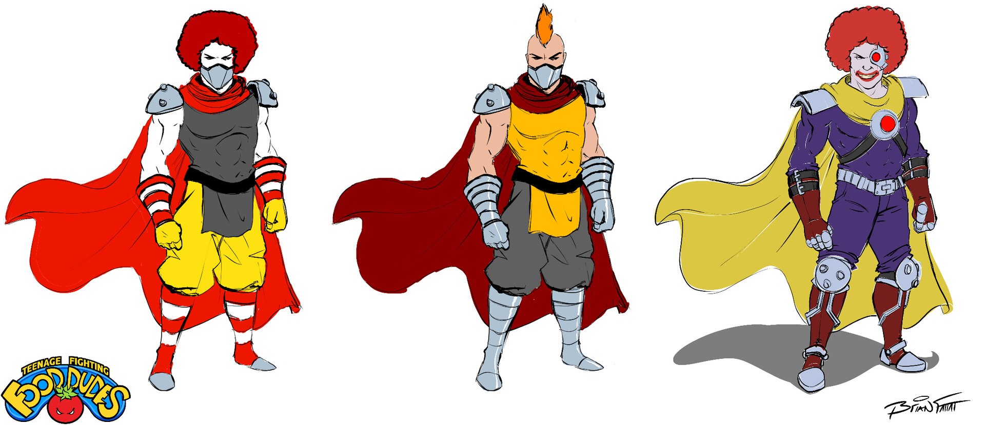 Brian Farrar - Teenage Fighting Food Dudes: Villian Concept