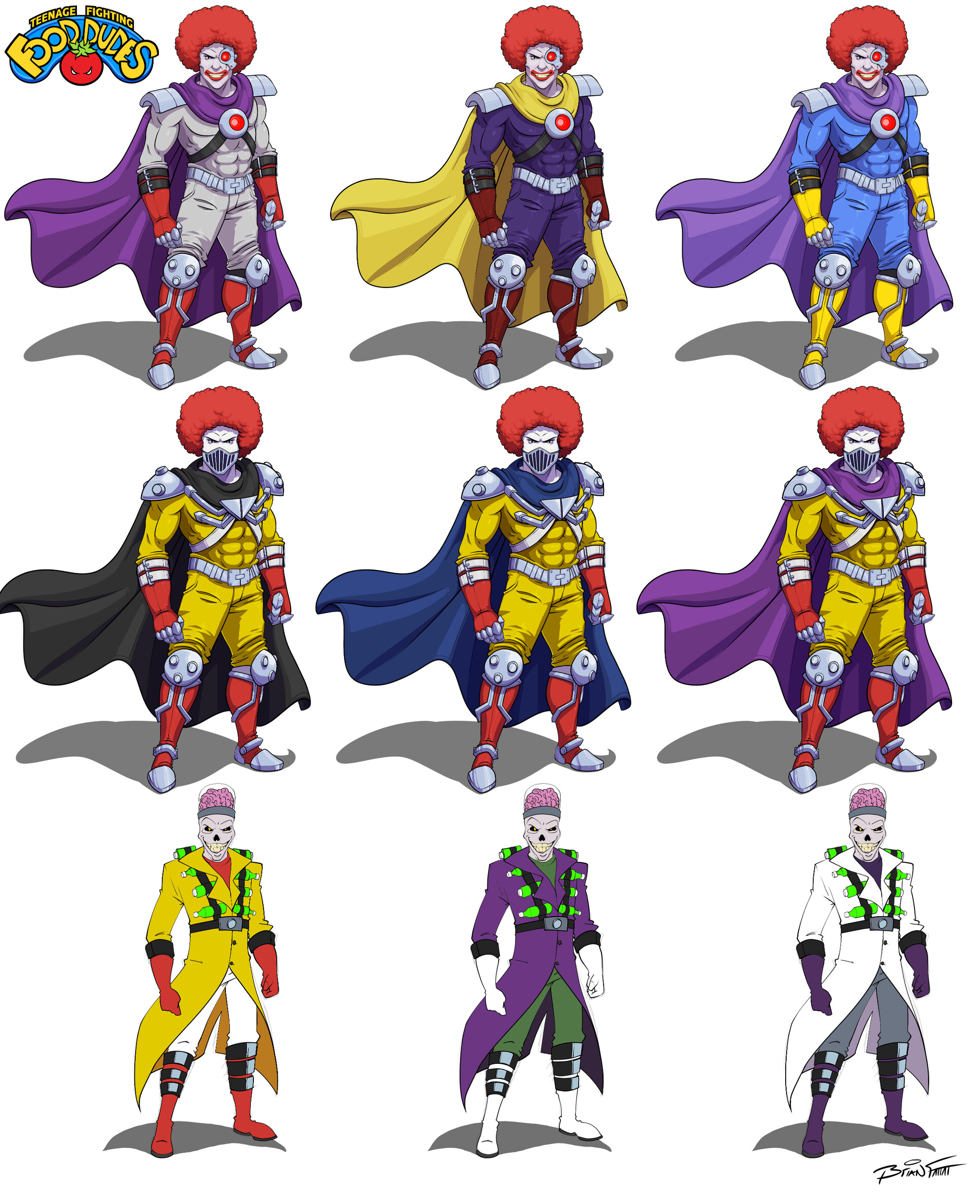 Brian Farrar - Teenage Fighting Food Dudes: Villian Concept