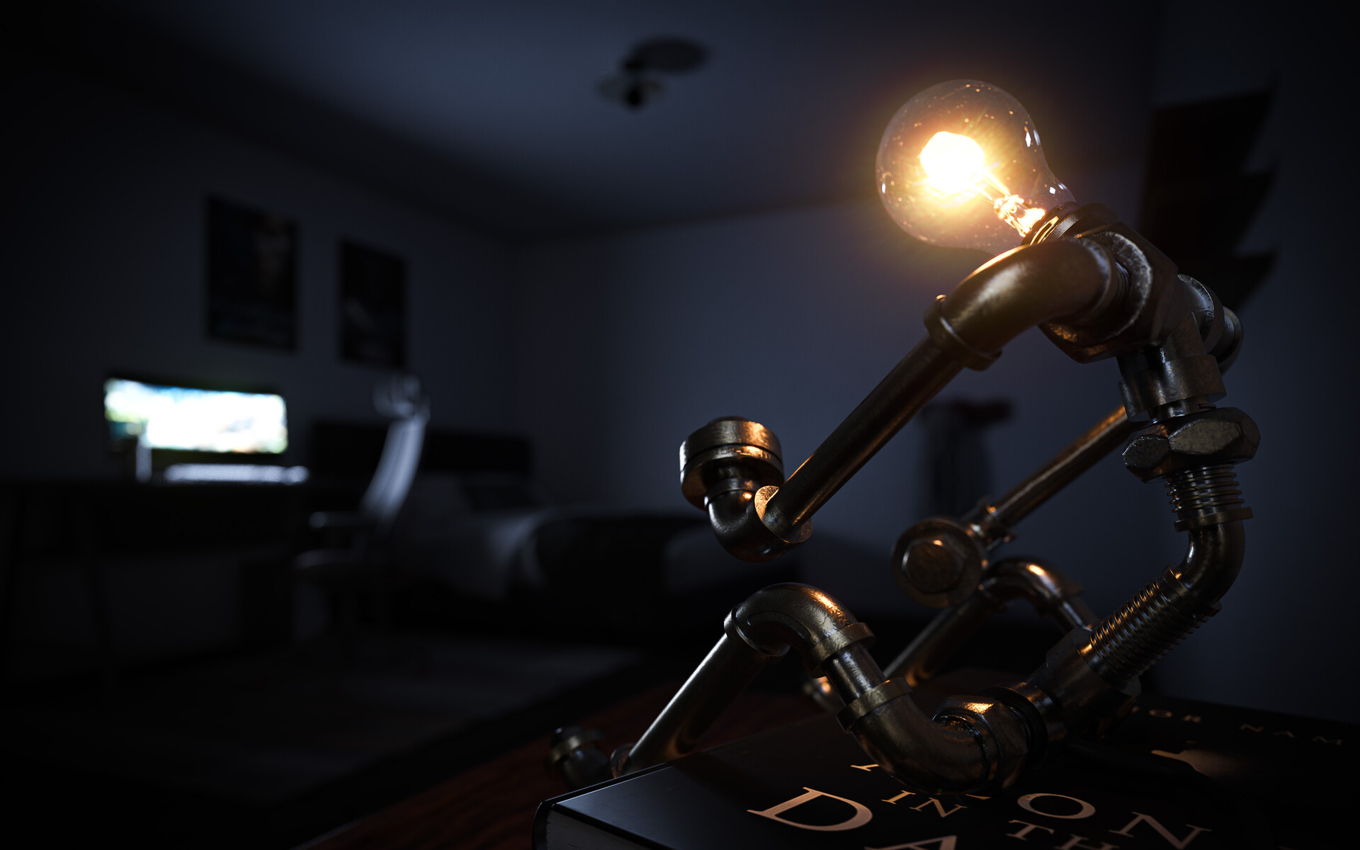 ArtStation - Pipe Lamp Lightbulb Head