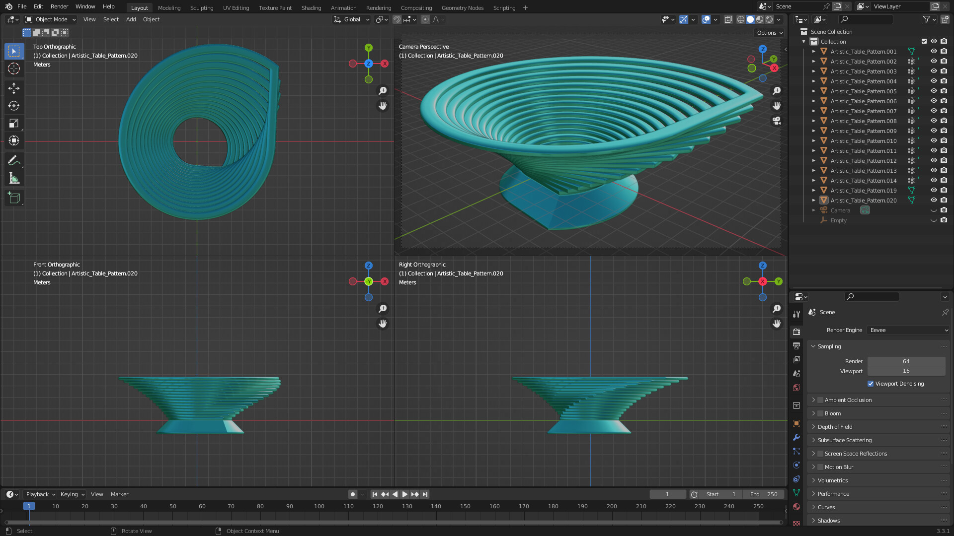 Mustafa Halil - Exercise 28 - Artistic Table Pattern