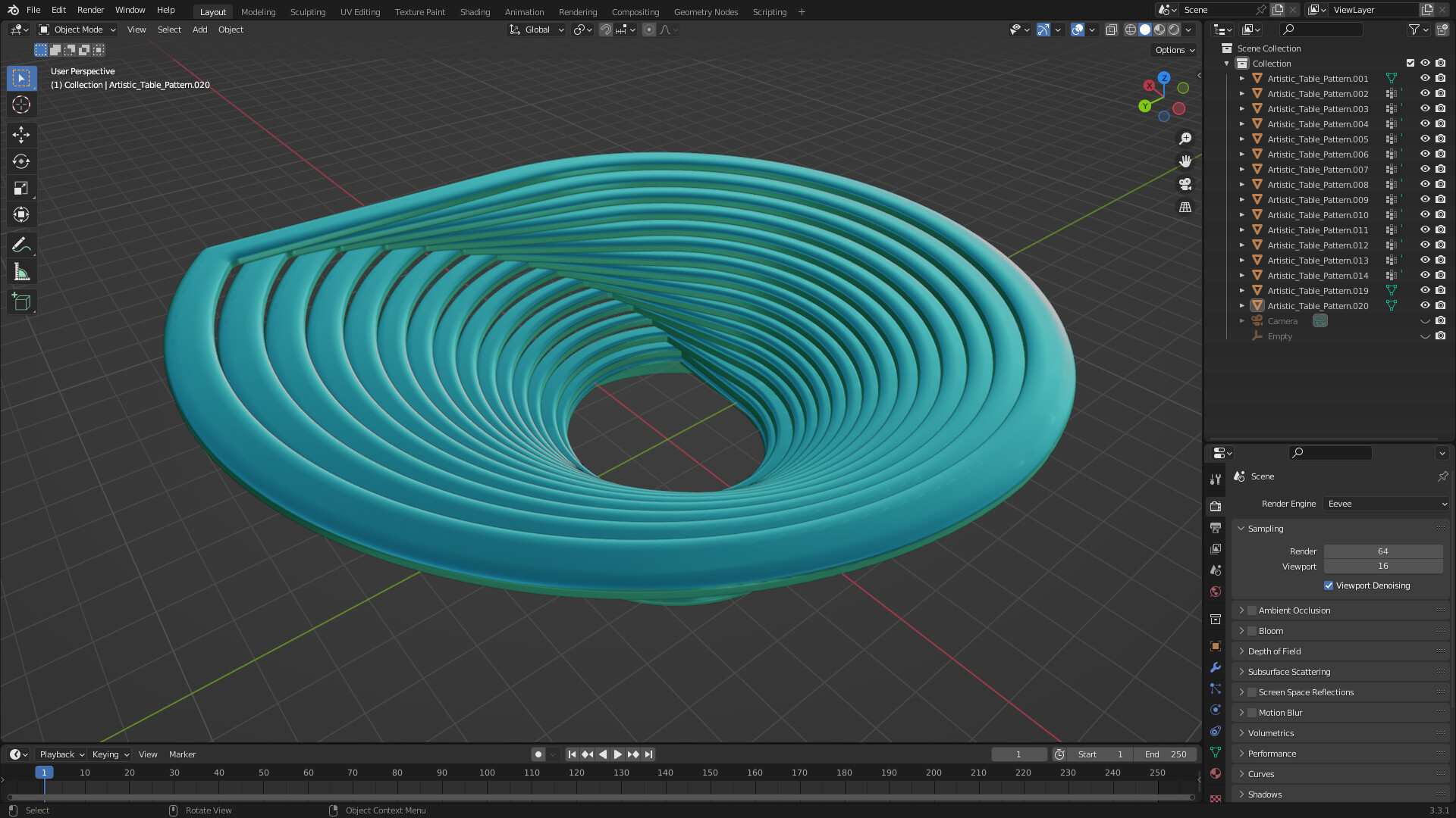 Mustafa Halil - Exercise 28 - Artistic Table Pattern