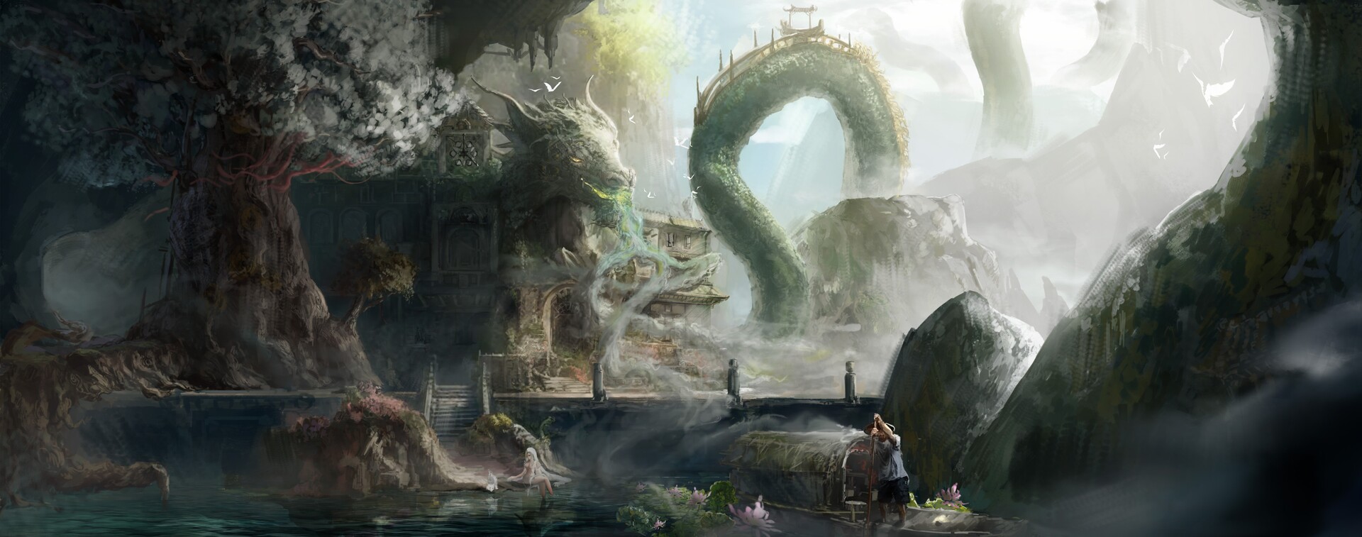 ArtStation - Ancient town Coiling Dragon