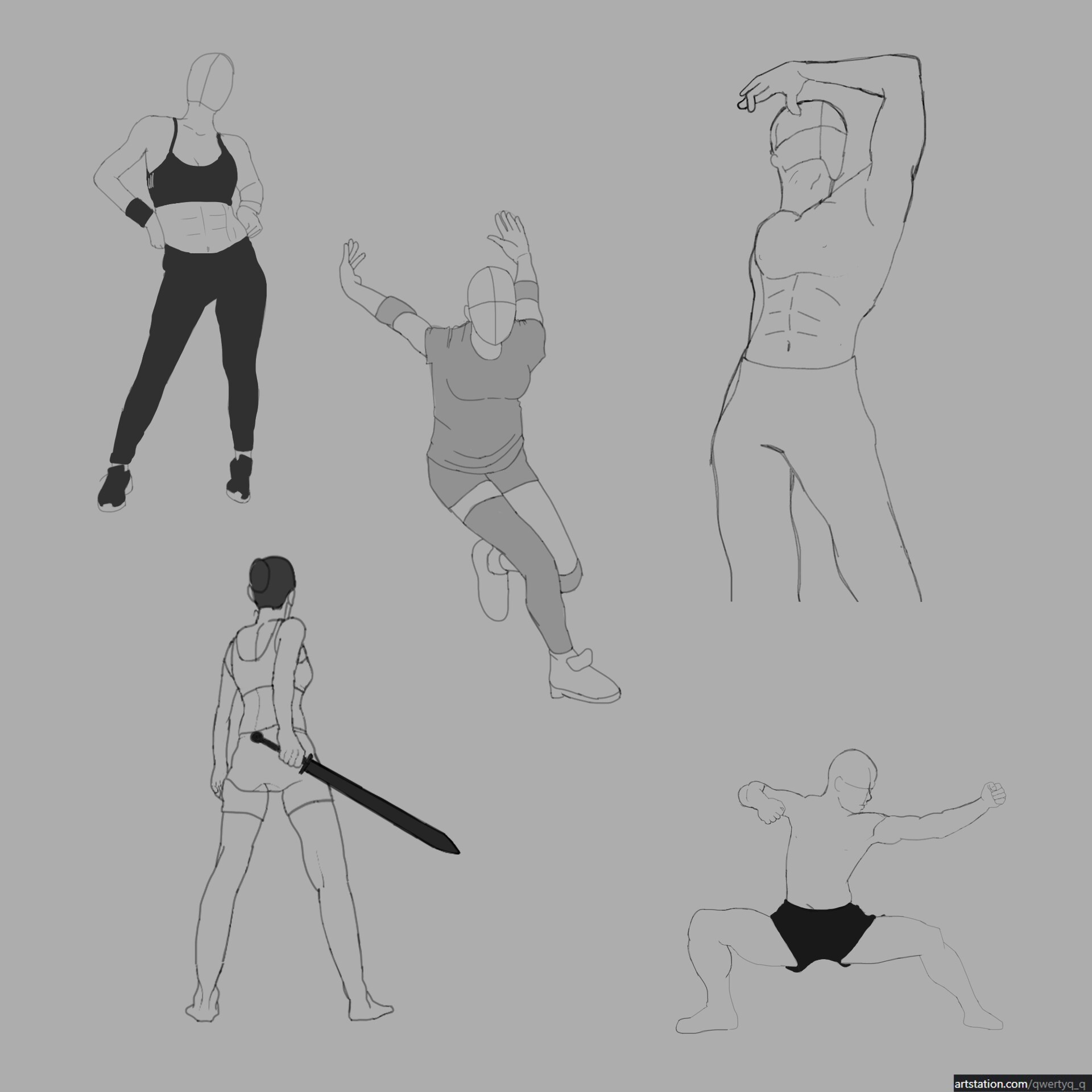ArtStation - Dynamic Poses Sketches