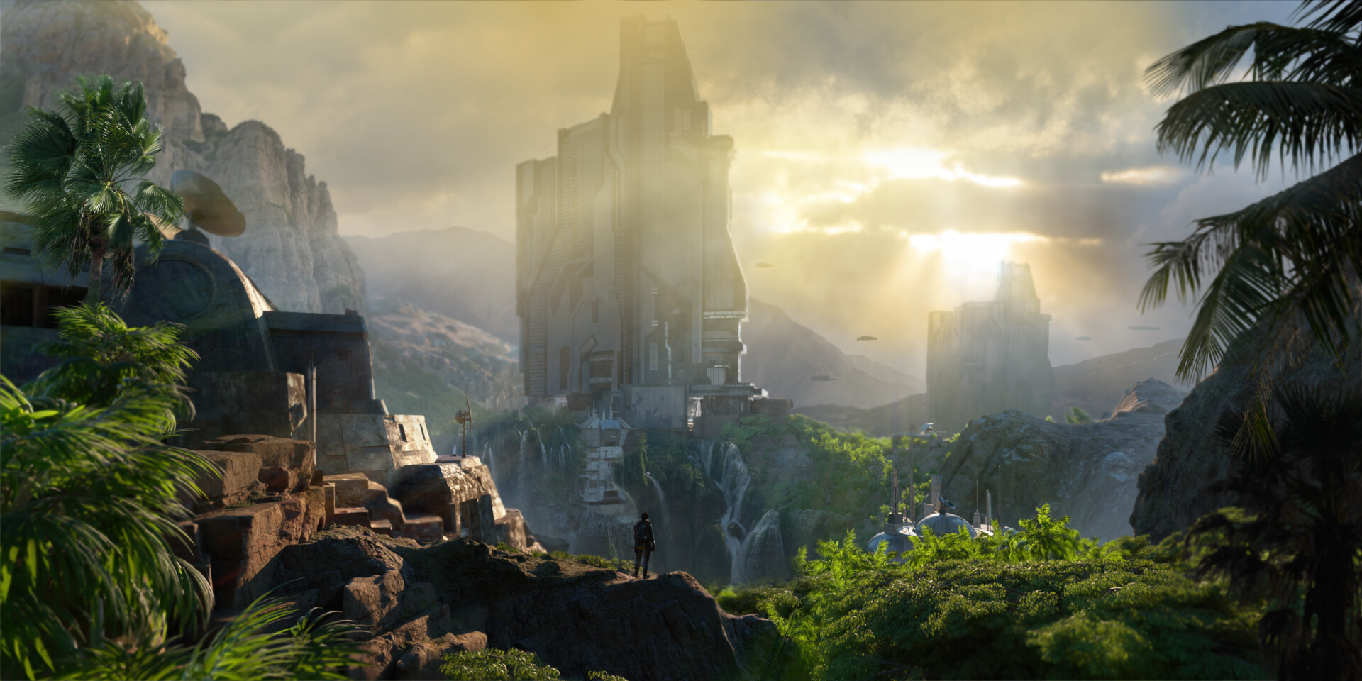 ArtStation - Waterfall base paradise