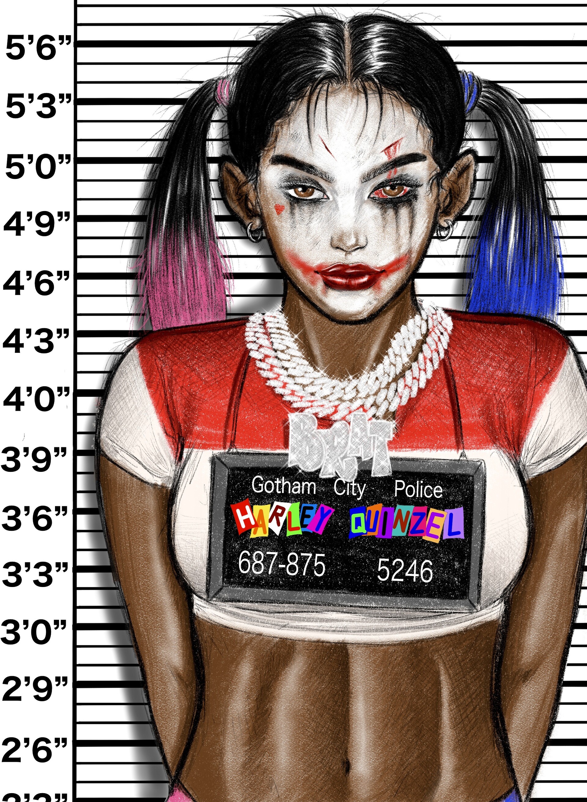 ArtStation - Harley Quinn mugshot