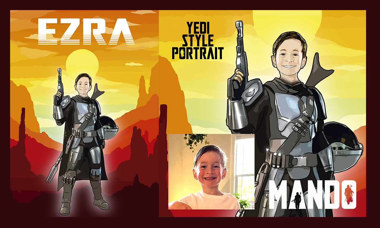 ArtStation - custom portrait jedi star wars