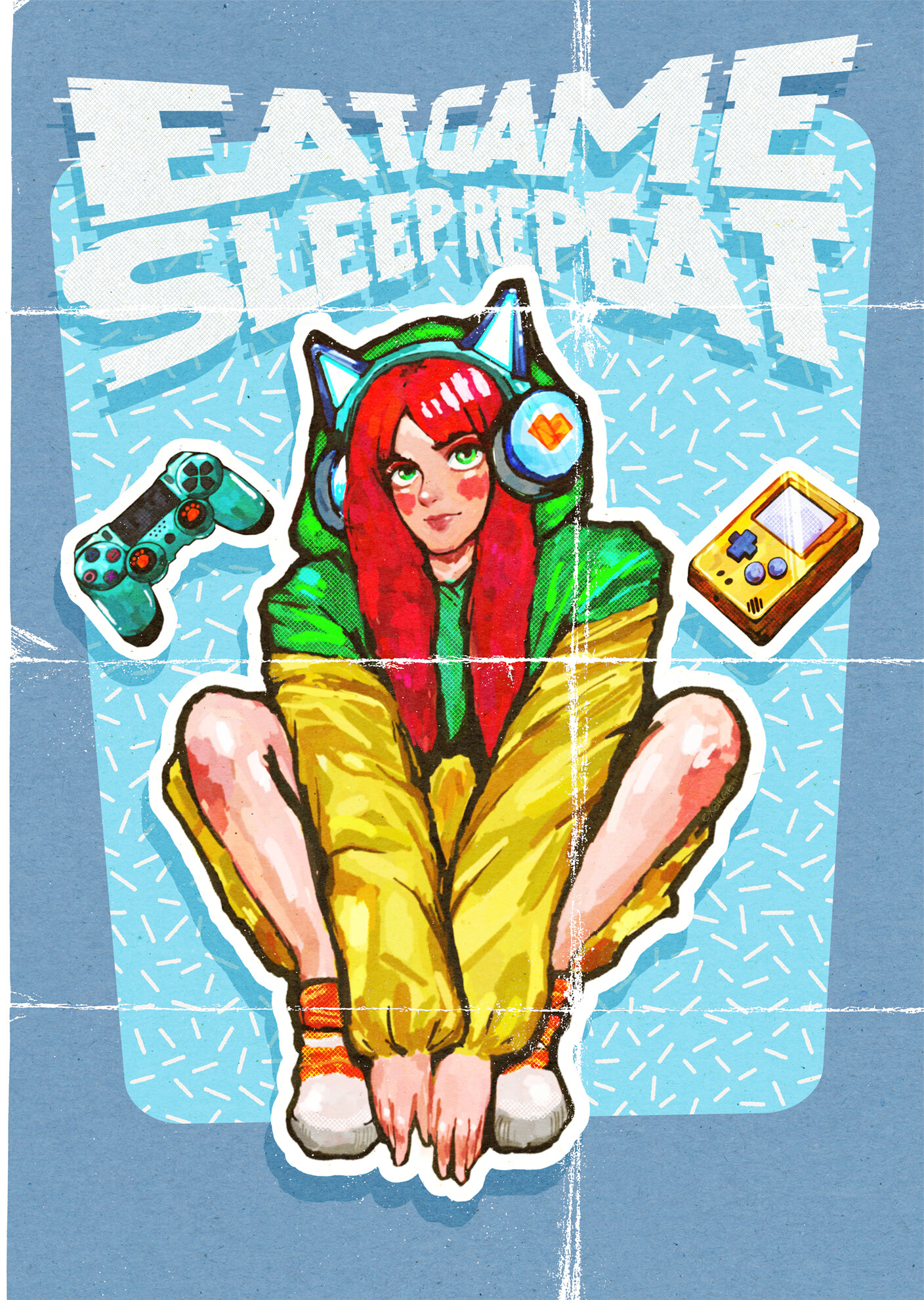 ArtStation - Eat, Game, Sleep, Repeat.
