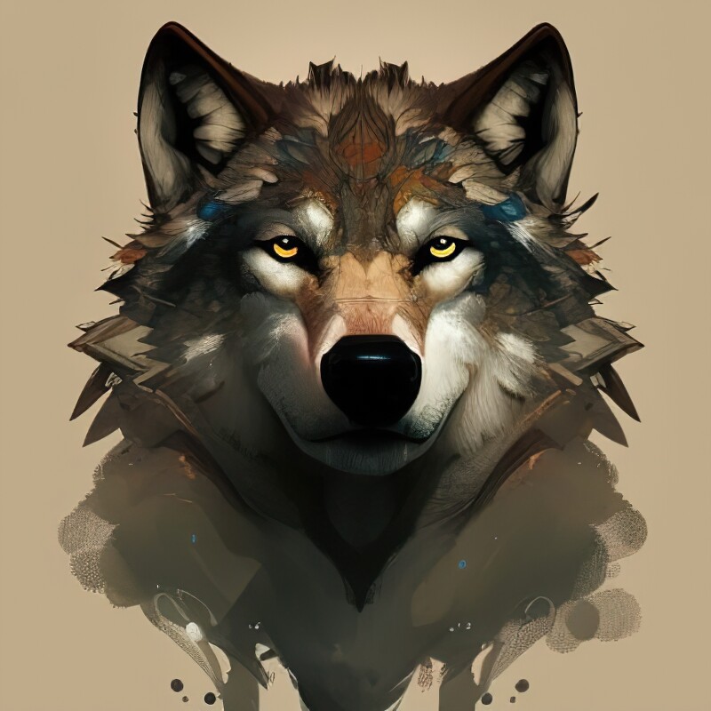 ArtStation - Half Husky Night Breed Alpha Wolf