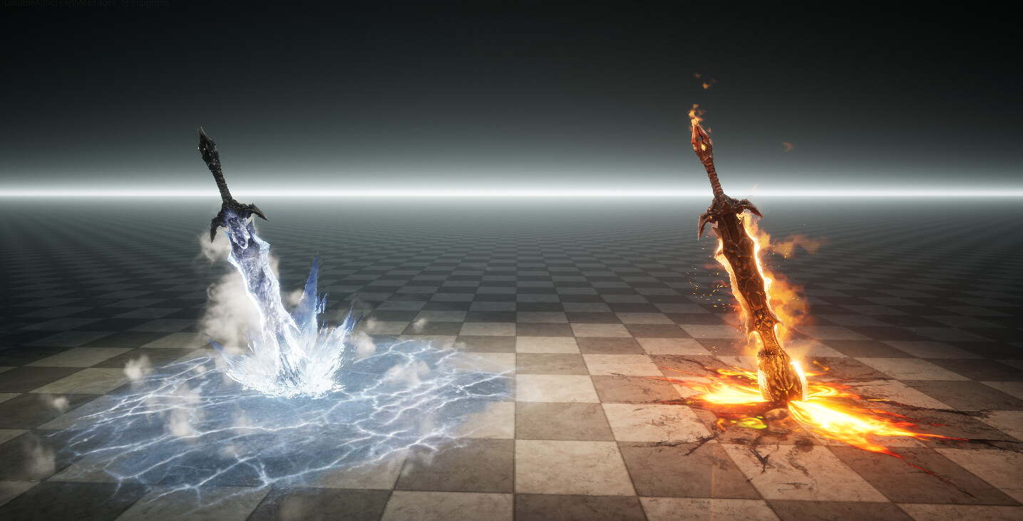 ArtStation - VFX—— Ice & Fire Sword
