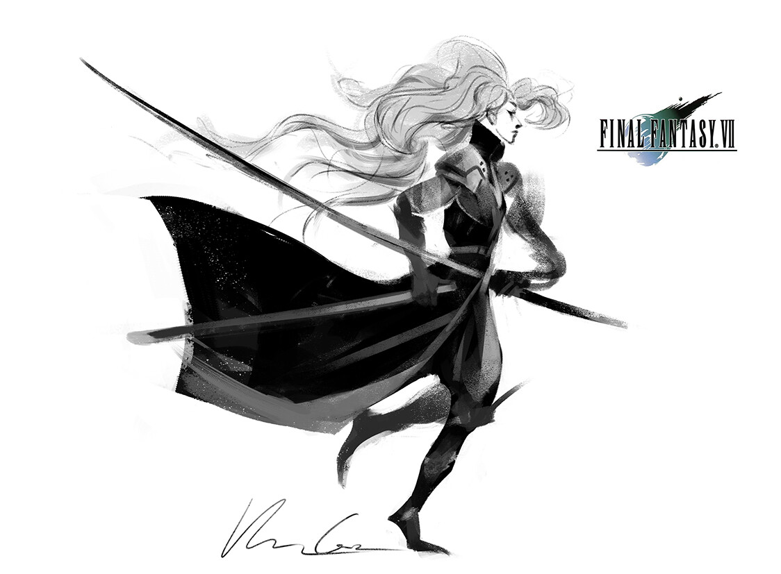 sephiroth sword drawing