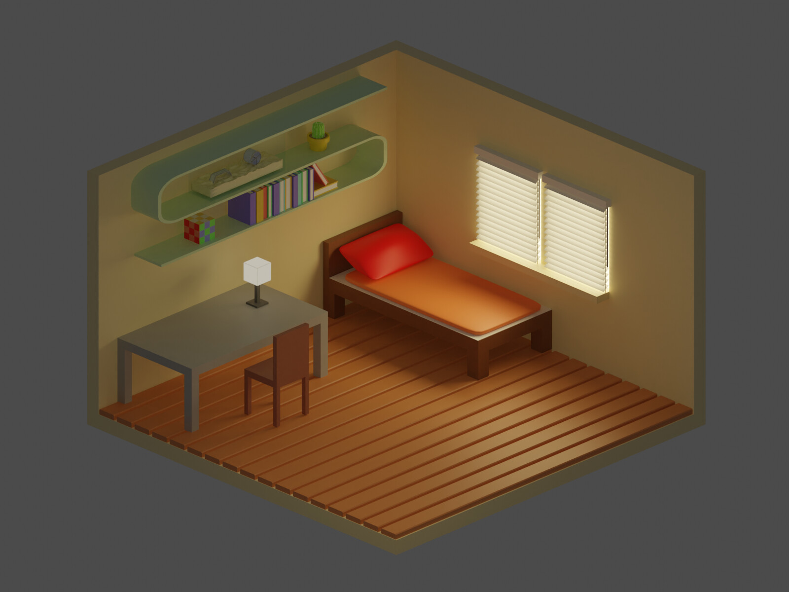 ArtStation - low poly room