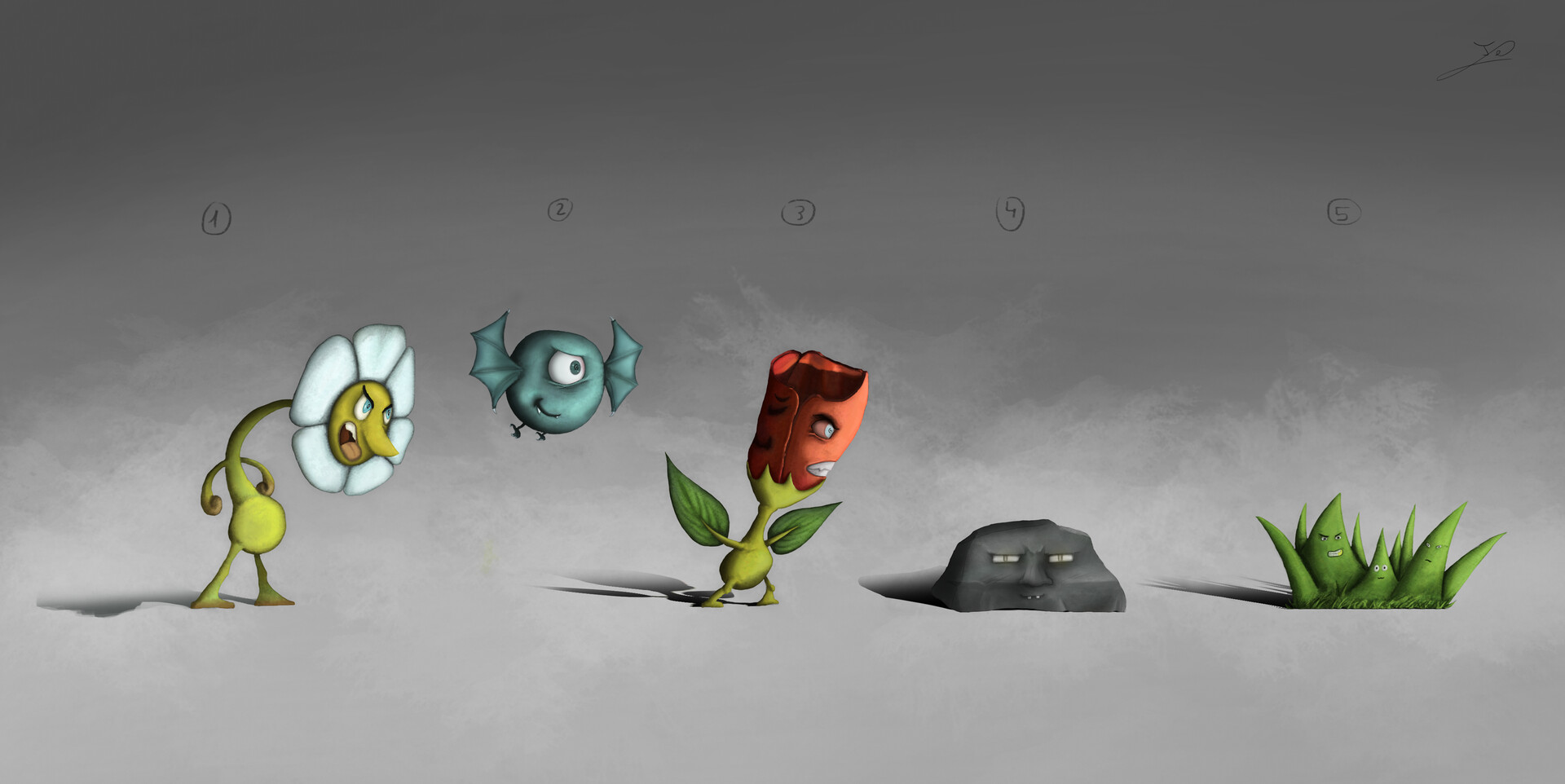 ArtStation - Nature 2D Character Design