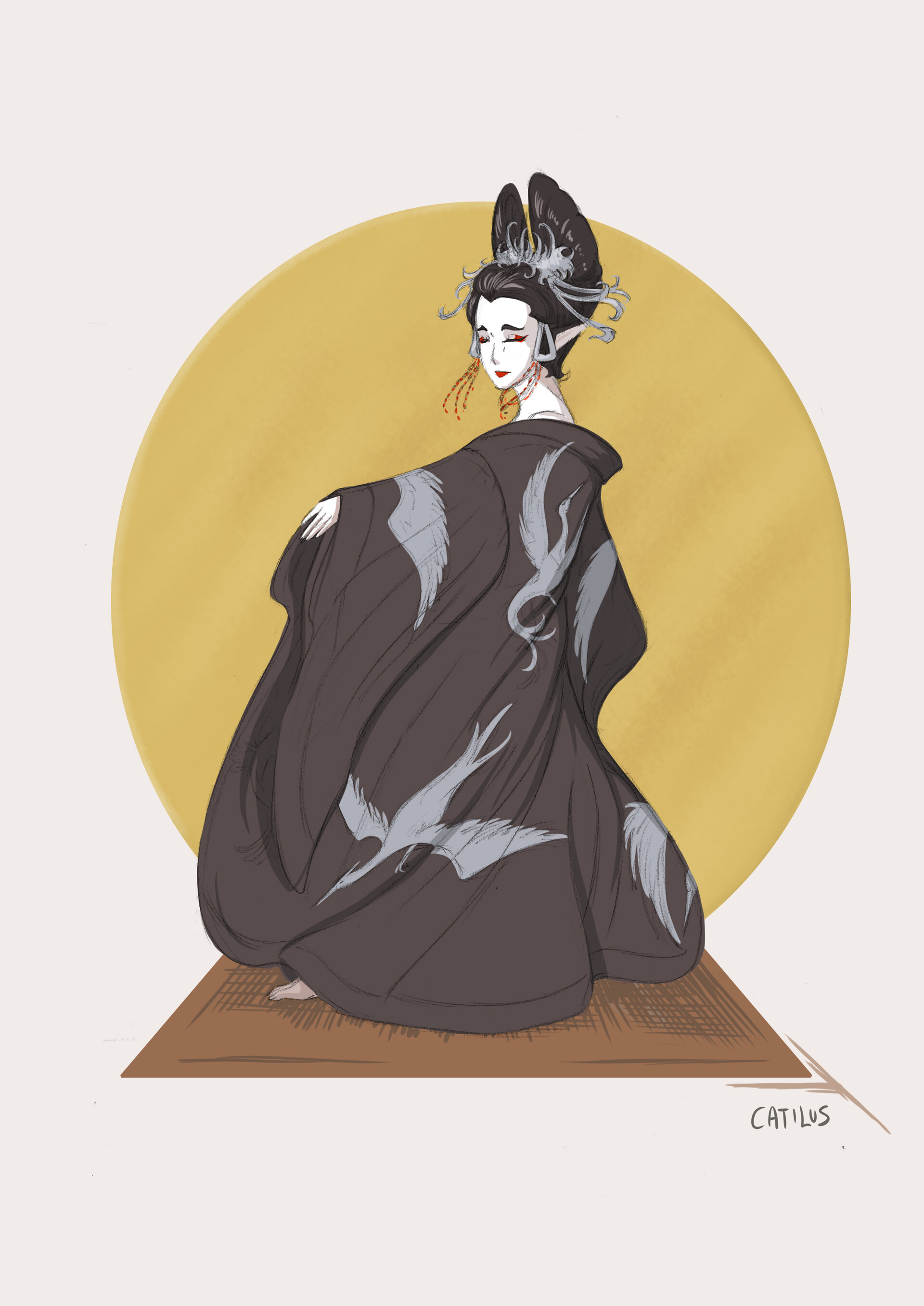 ArtStation - Lady Terferi, Sun Elf Bard and Tayu to the Shogun (and ...