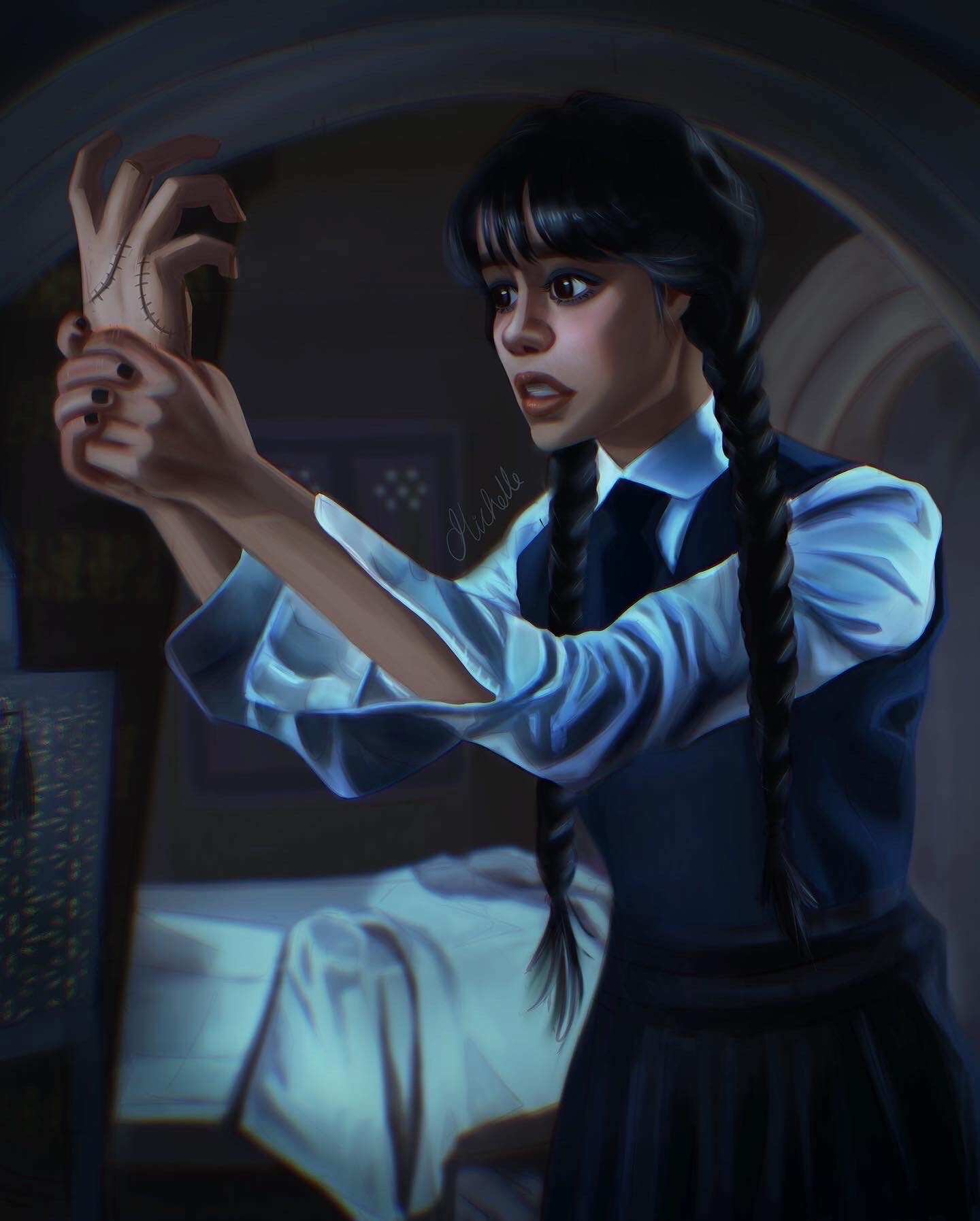 ArtStation - Wednesday Adams & Thing