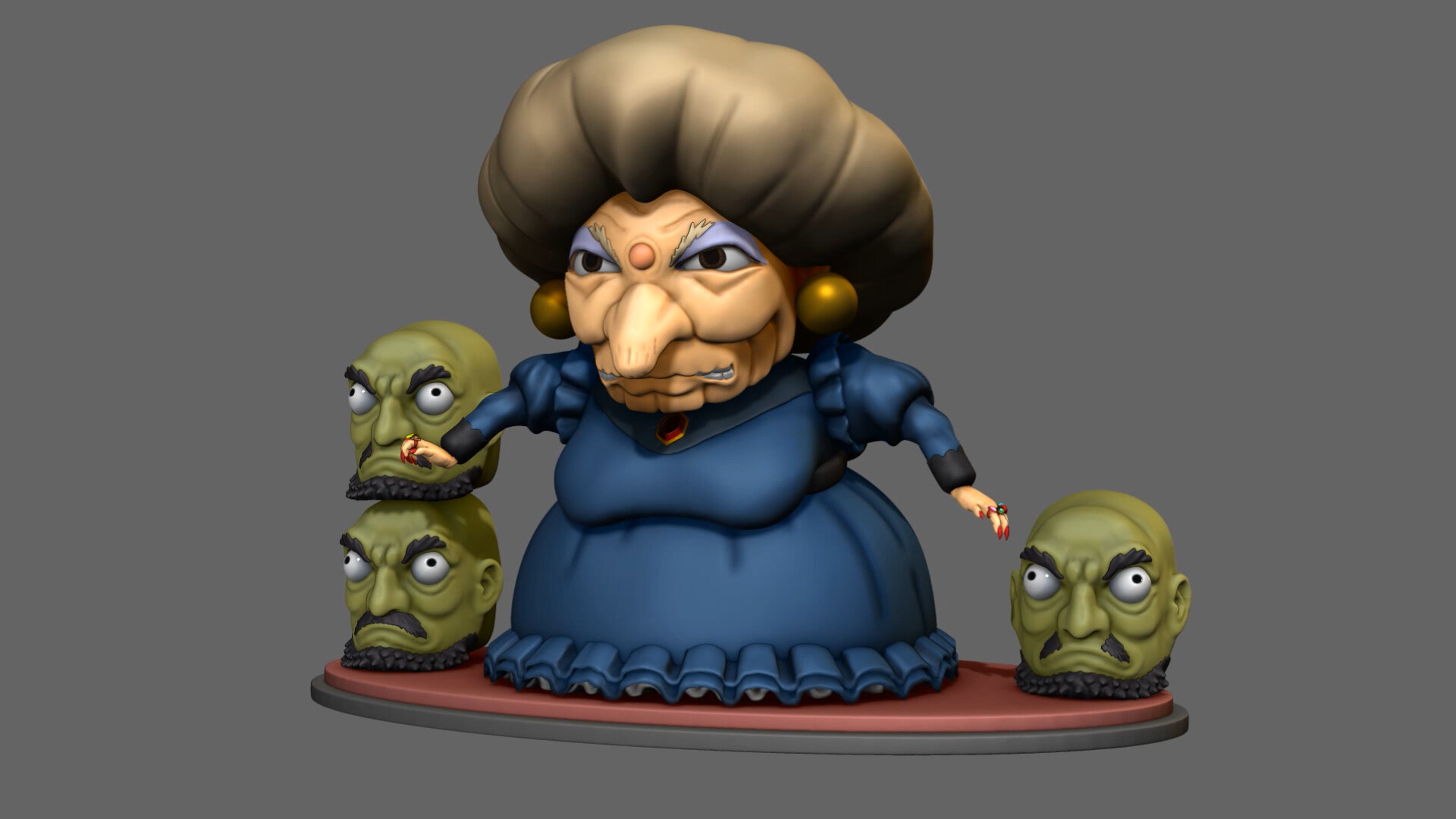 ArtStation - Yubaba and Kashira Heads