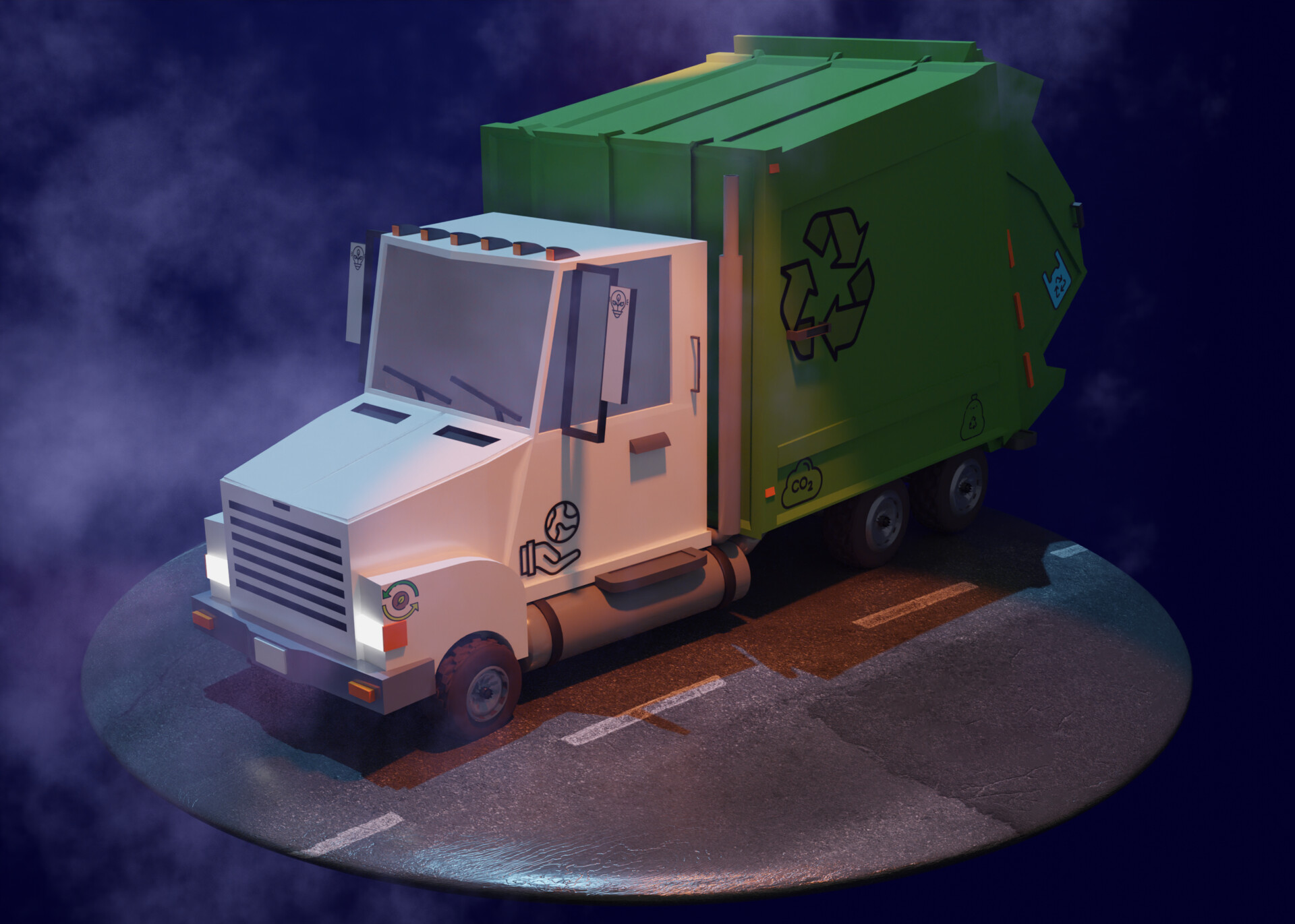 ArtStation - Garbage truck