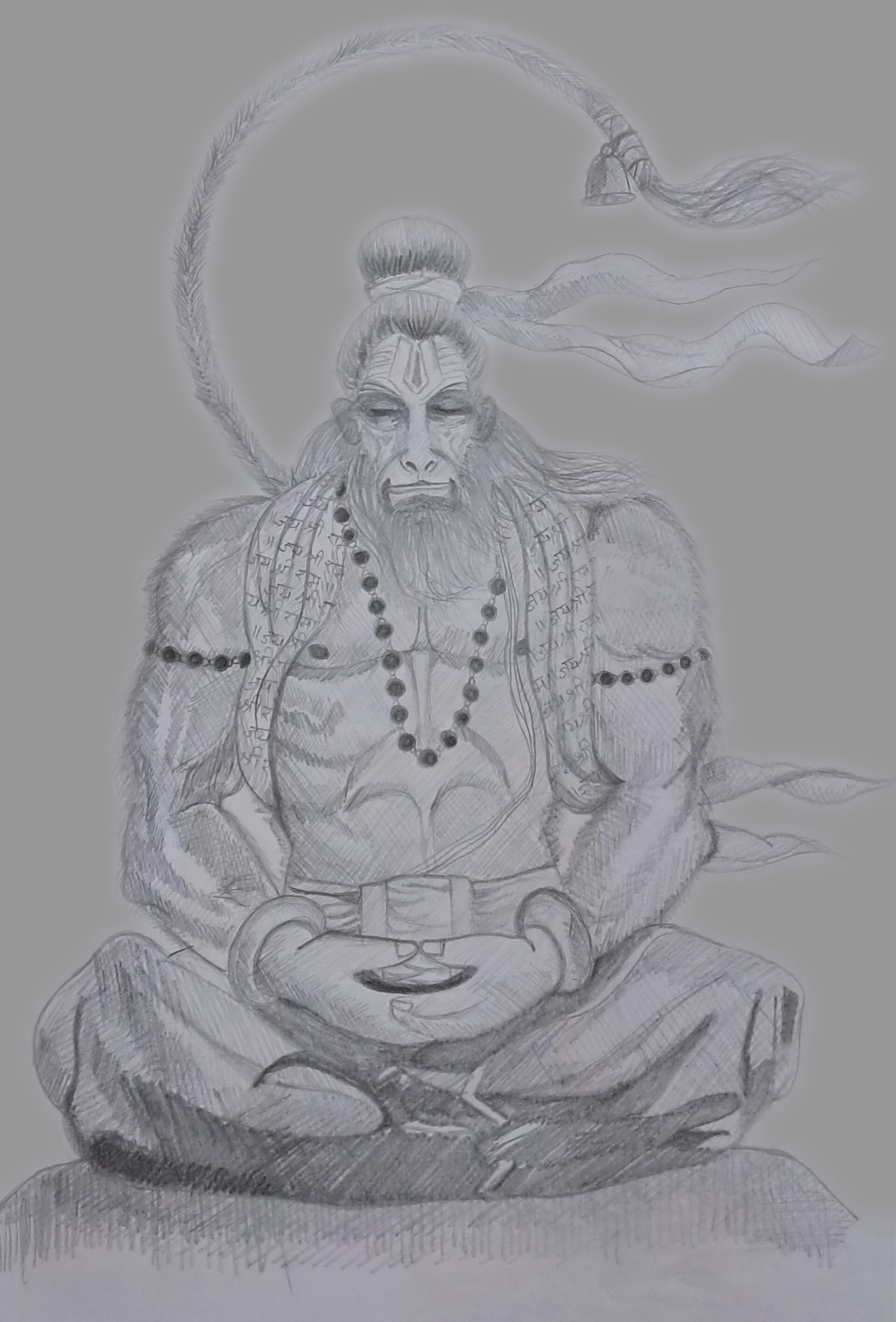 ArtStation - Sketching of Lord Hanuman