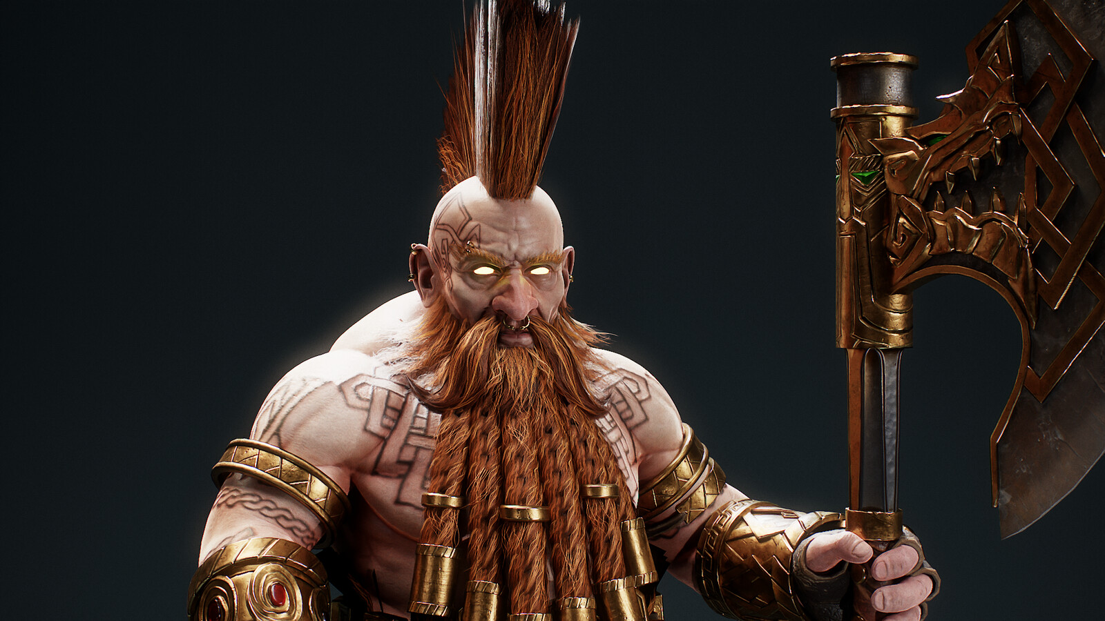 Operus de los Reyes - Dwarf Slayer - Warhammer Fanart