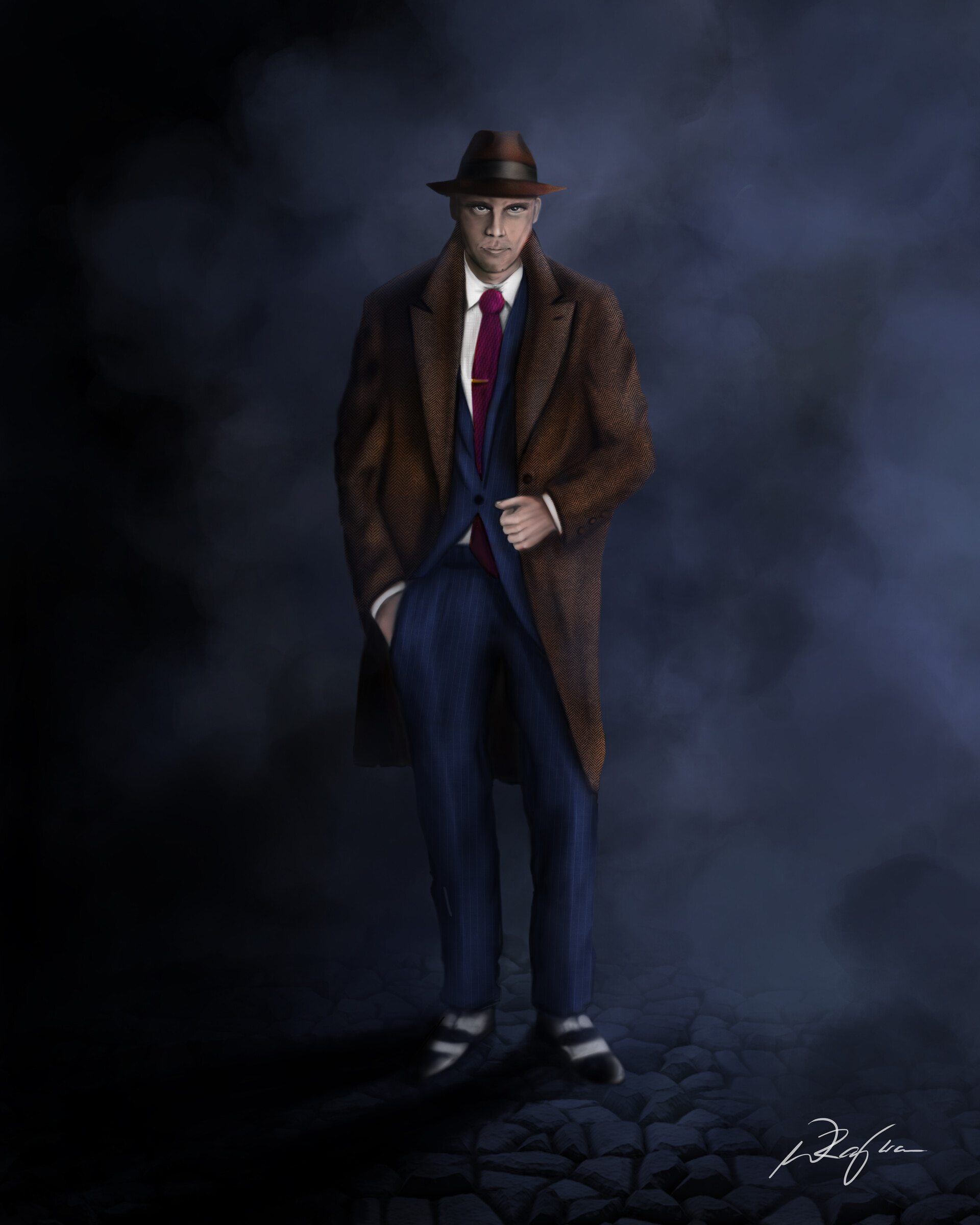 ArtStation - Gangster in old fashioned