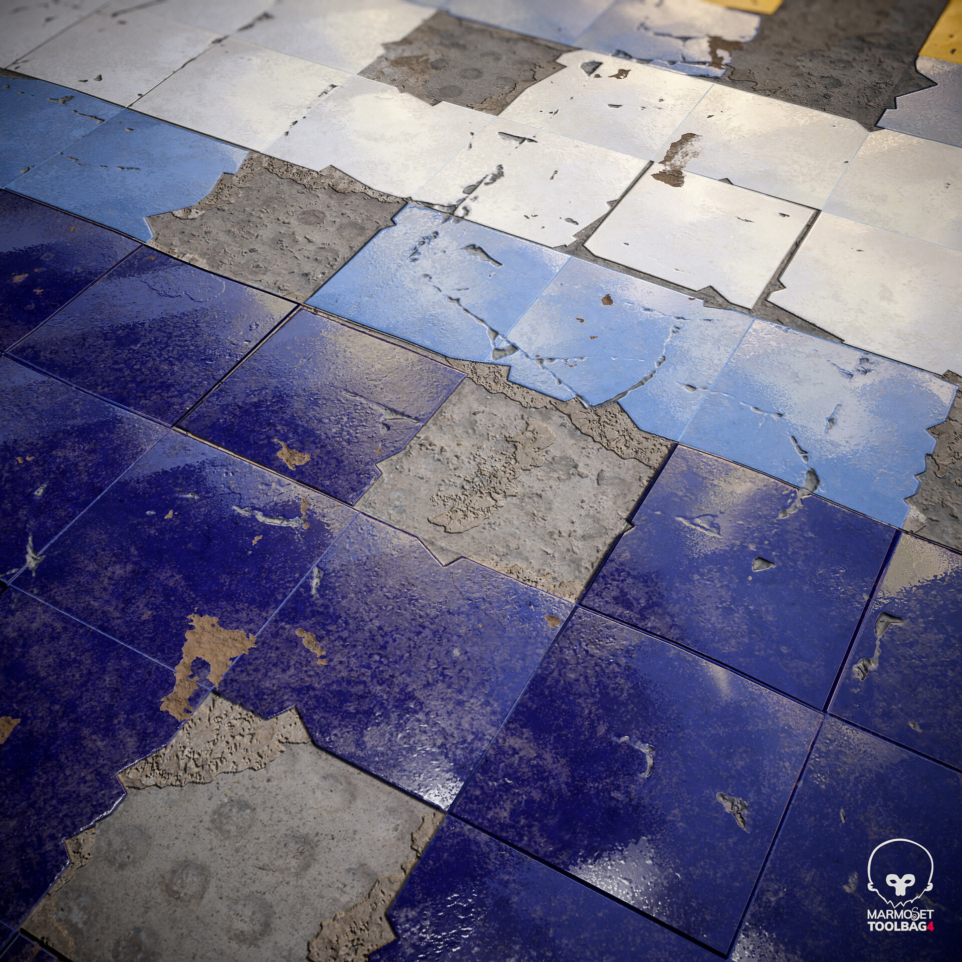 Sarkhare - Broken Wall Tile -Pbr Material