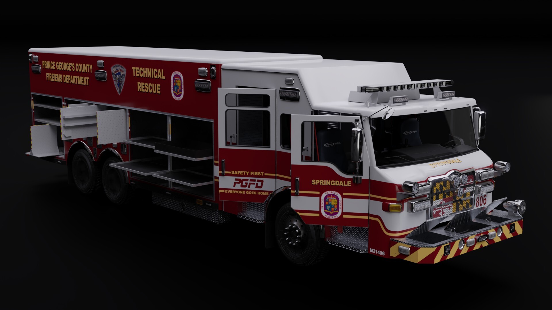 ArtStation - Technical rescue truck Prince George's County
