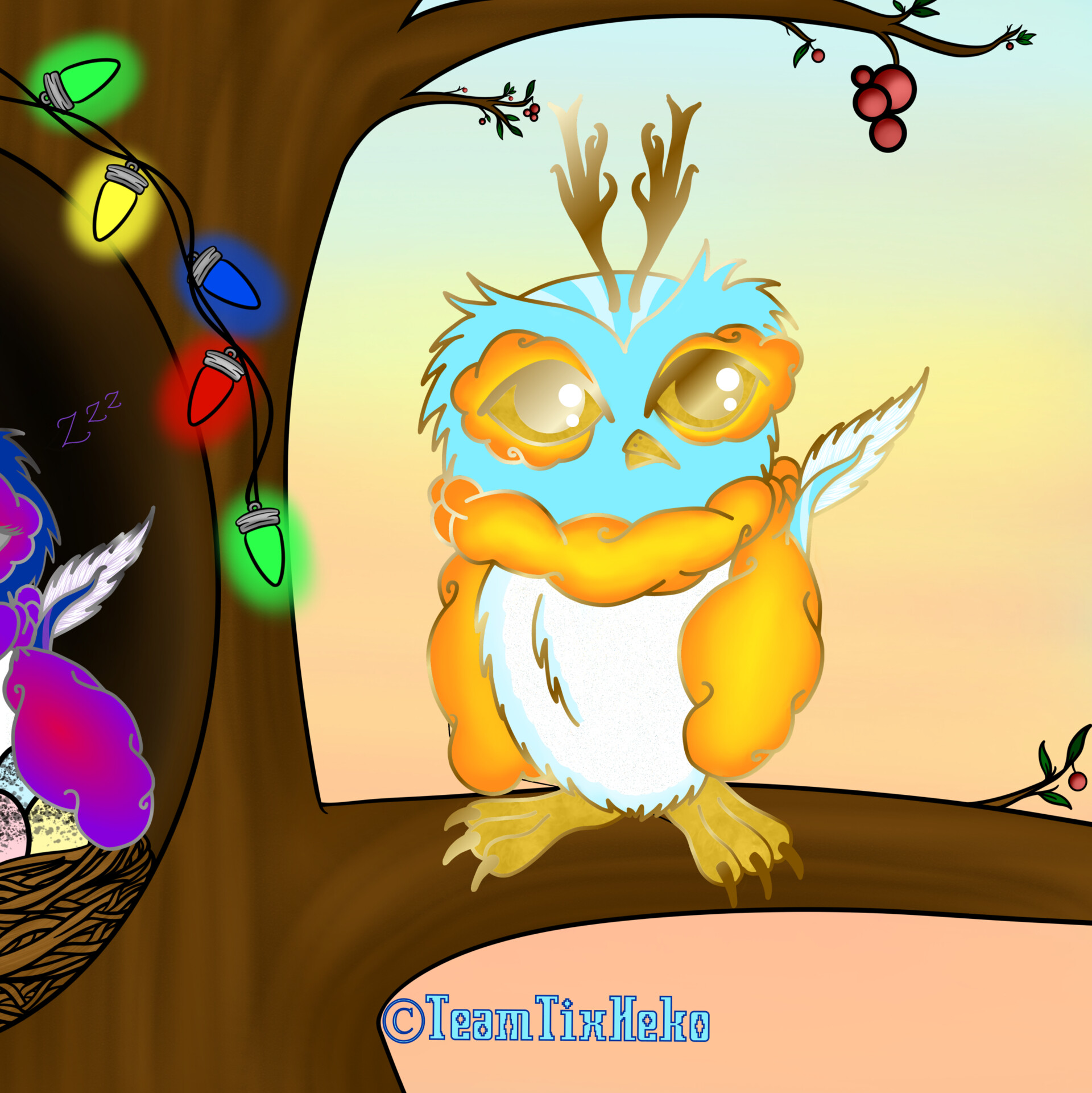 TeamTixHeko - "Sowl & Twilight family" (2022) by Tix 🦉