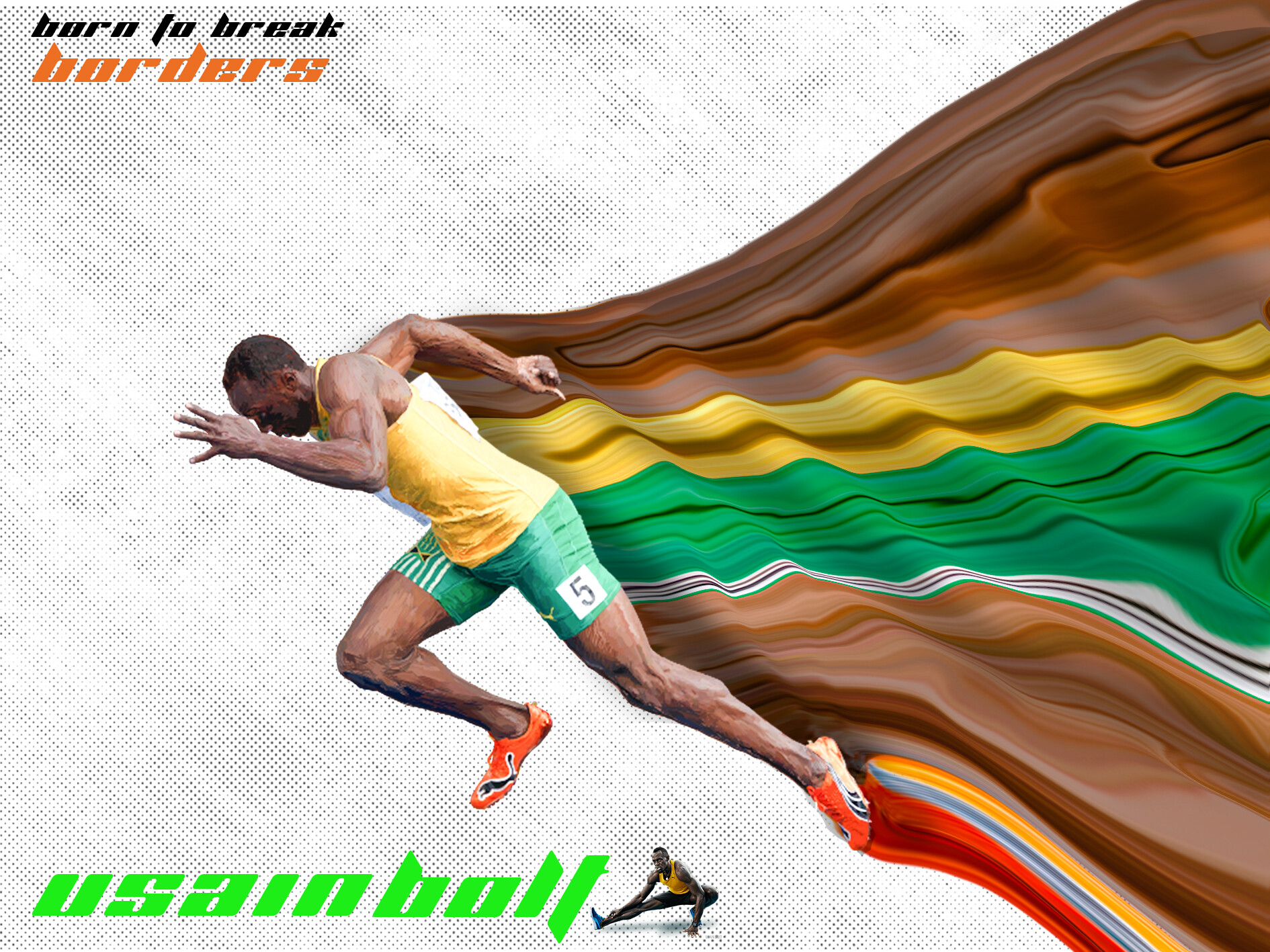 ArtStation - Usain Bolt Breaking Borders