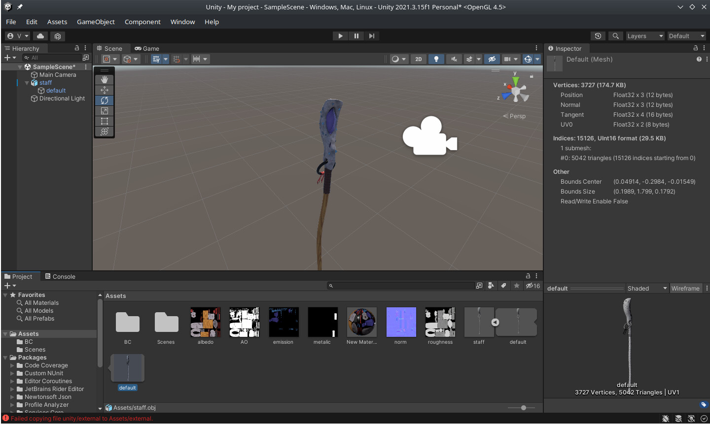 ArtStation - Magick staff in Unity