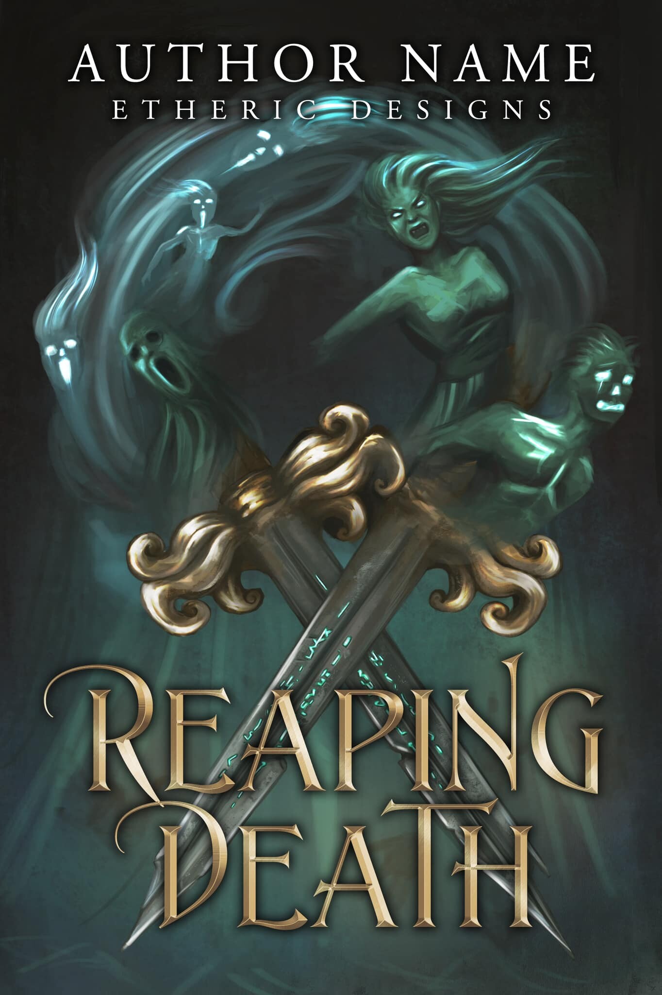 ArtStation - Fully Illustrated Book Cover |Reaping Death