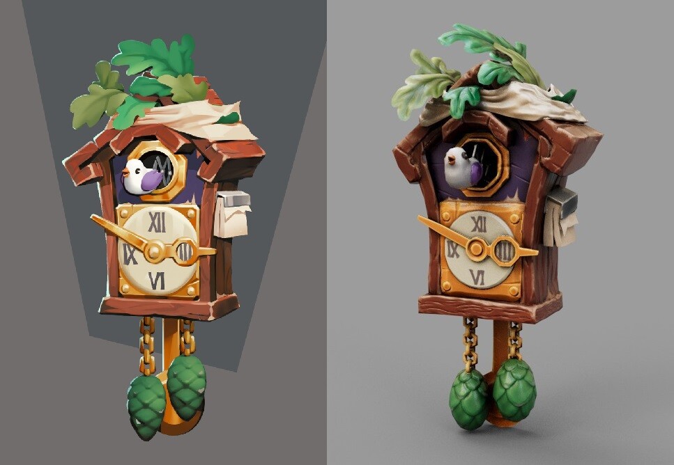 ArtStation - Cuckoo Clock asset for a test in Room 8 Studio