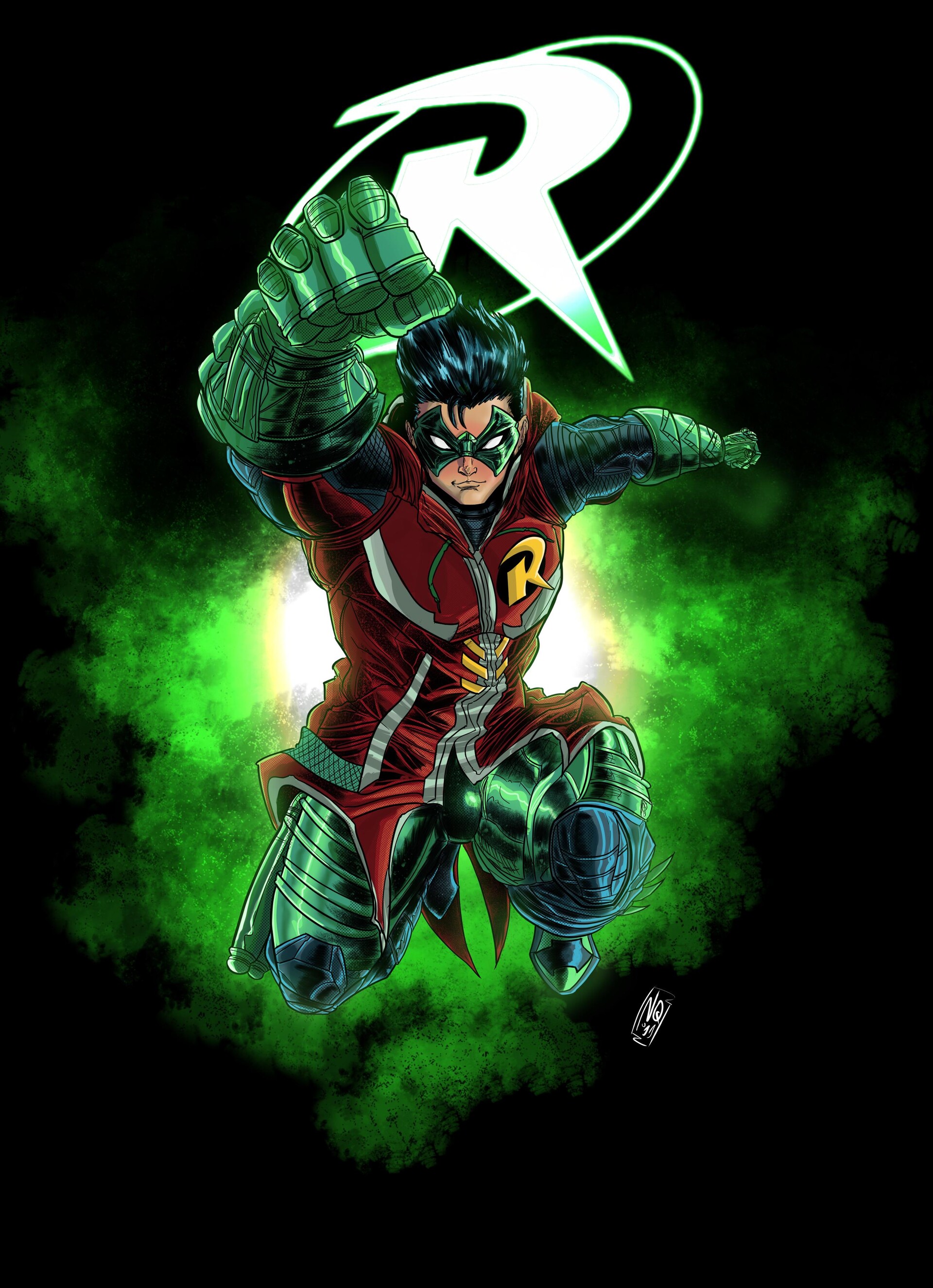 ArtStation - robin and batgirl form gotham knight