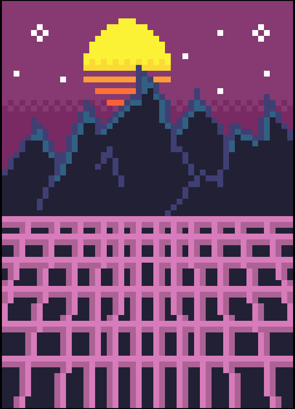 ArtStation - "Midnight" Pixel Poster