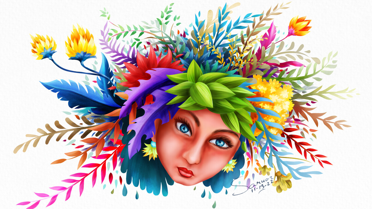 Saruar Jahan - Flower in the Girl Artwork