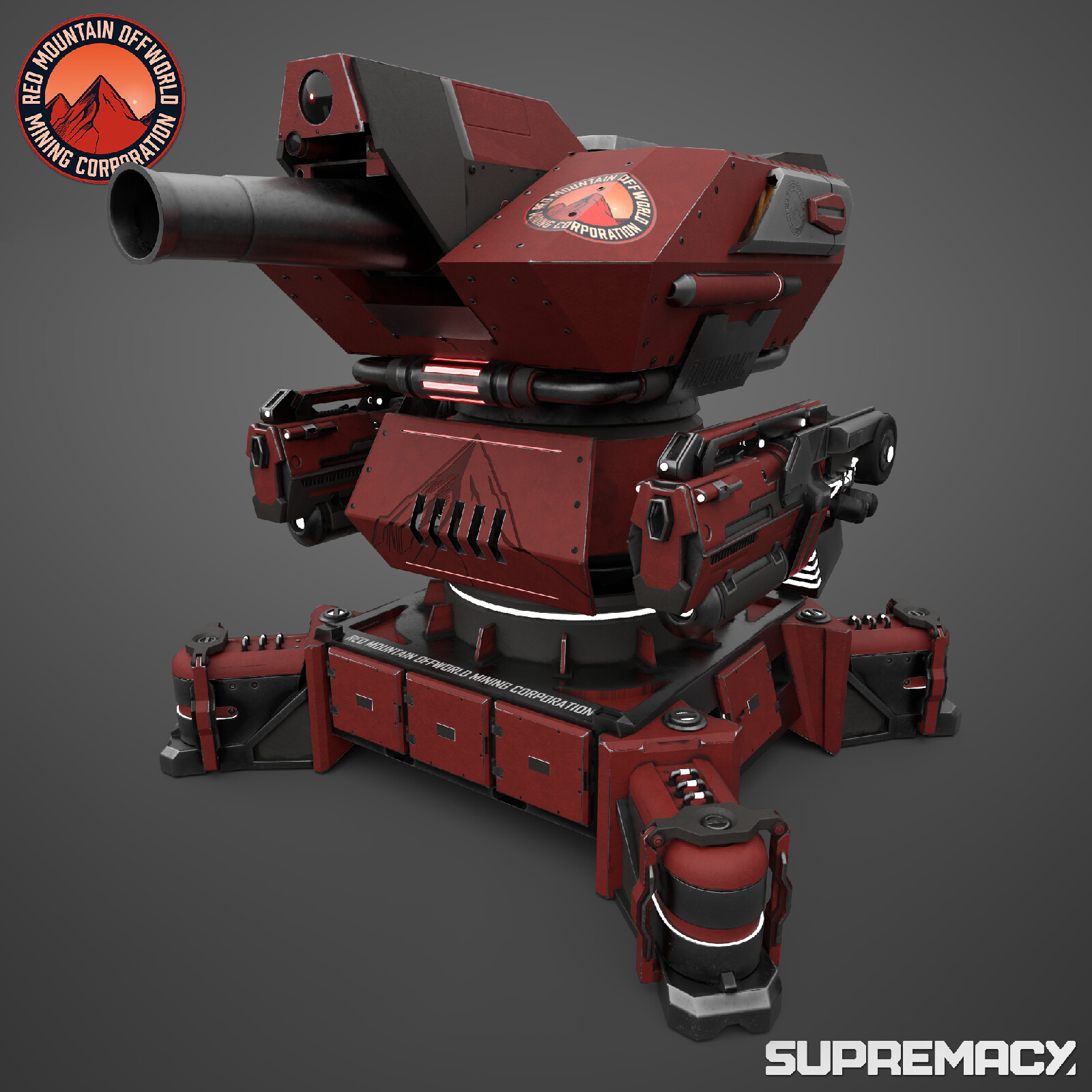 ArtStation - Red Mountain Autoturret - Supremacy