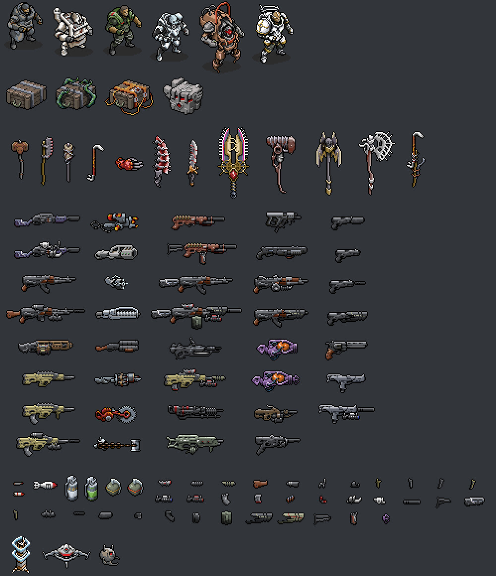 ArtStation - Pack for survivor shooter "EyeLove Survival" _ 1