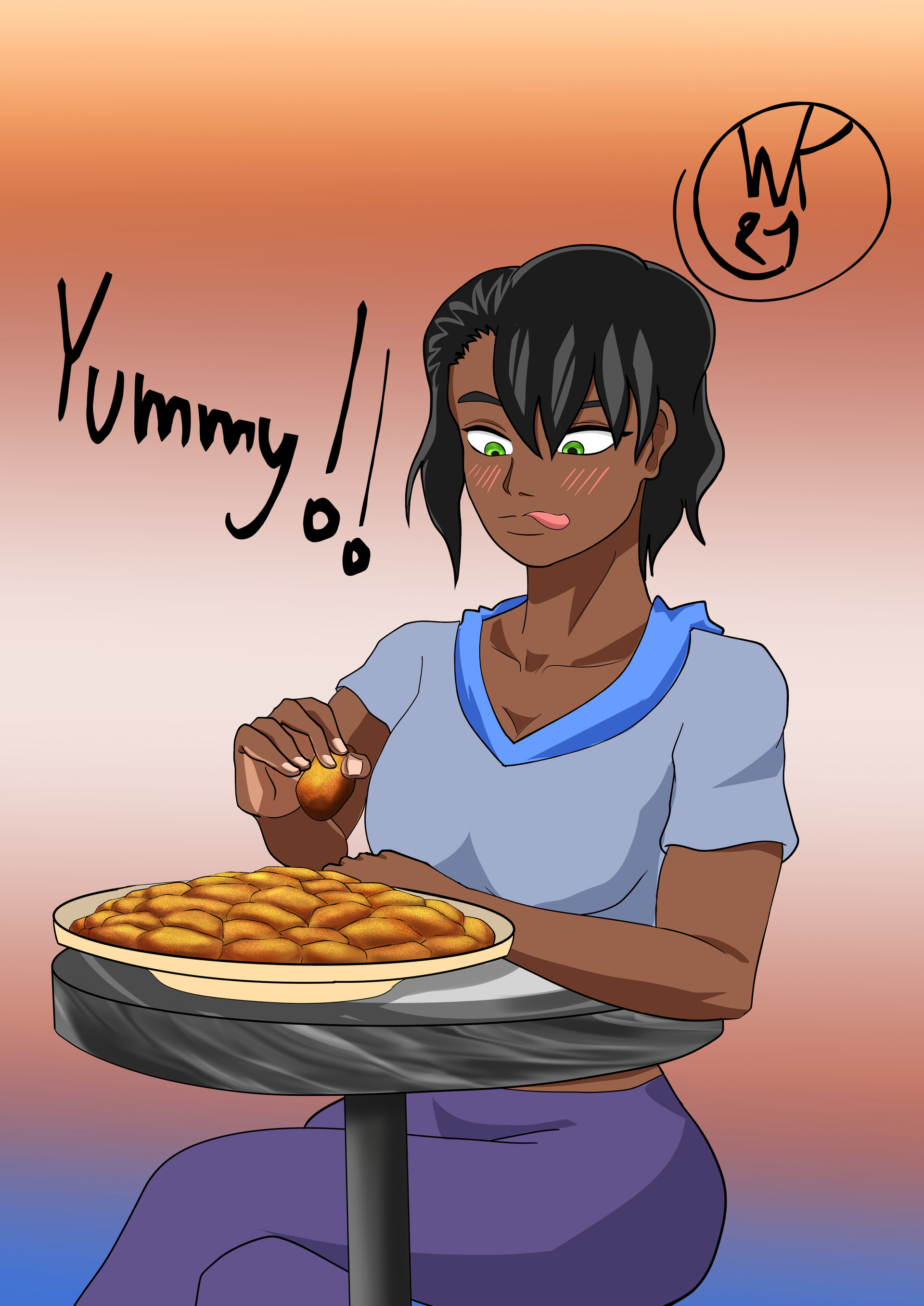 ArtStation - Waifu eating Tale Tale -Banan Fritter from Benin)