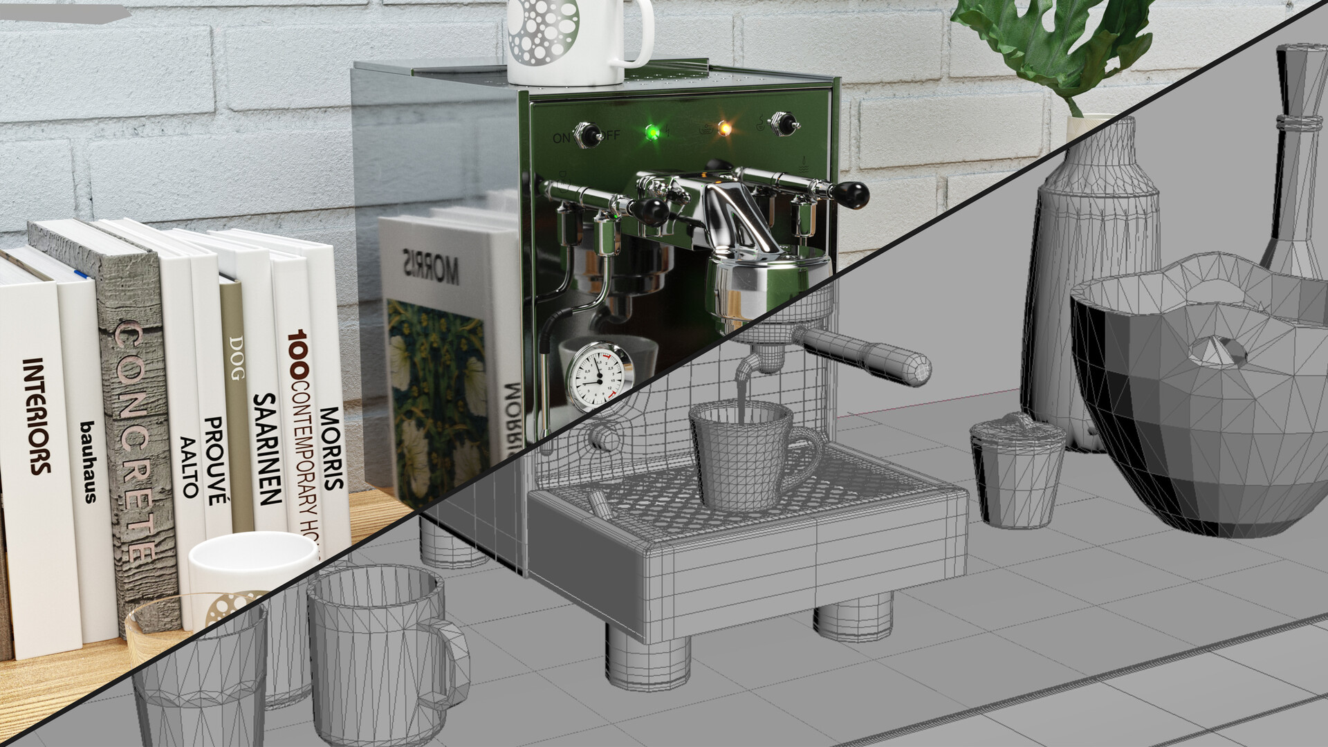 ArtStation - 3D-modeling of a coffee machine and liquid simulation