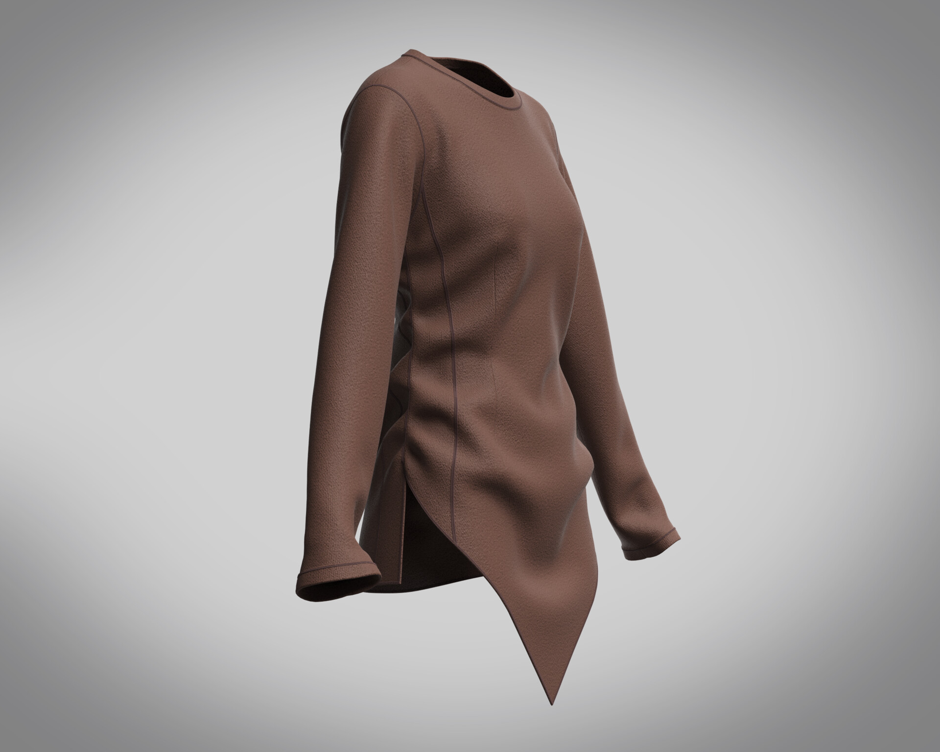 Kult - Girls Long top in brown