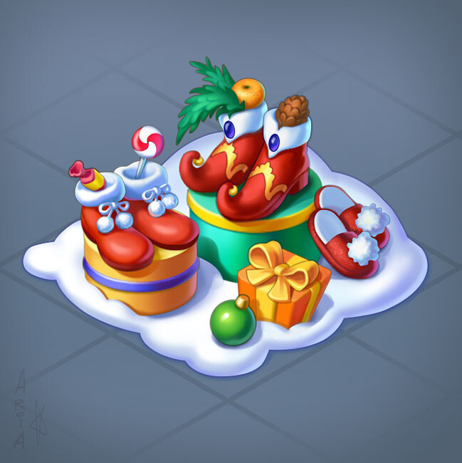 ArtStation - Christmas boots