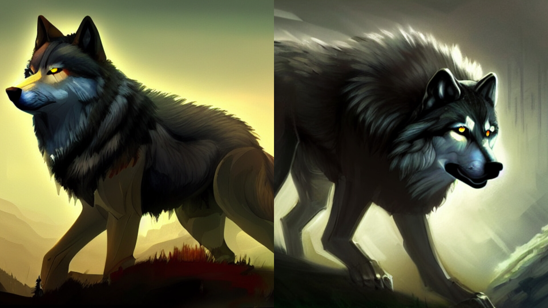 ArtStation - Wolf in the Dark - Concept Art